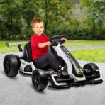 24V Electric Go Kart for Kids with 2 * 150W Motors,8mph Drift Kart Car ...