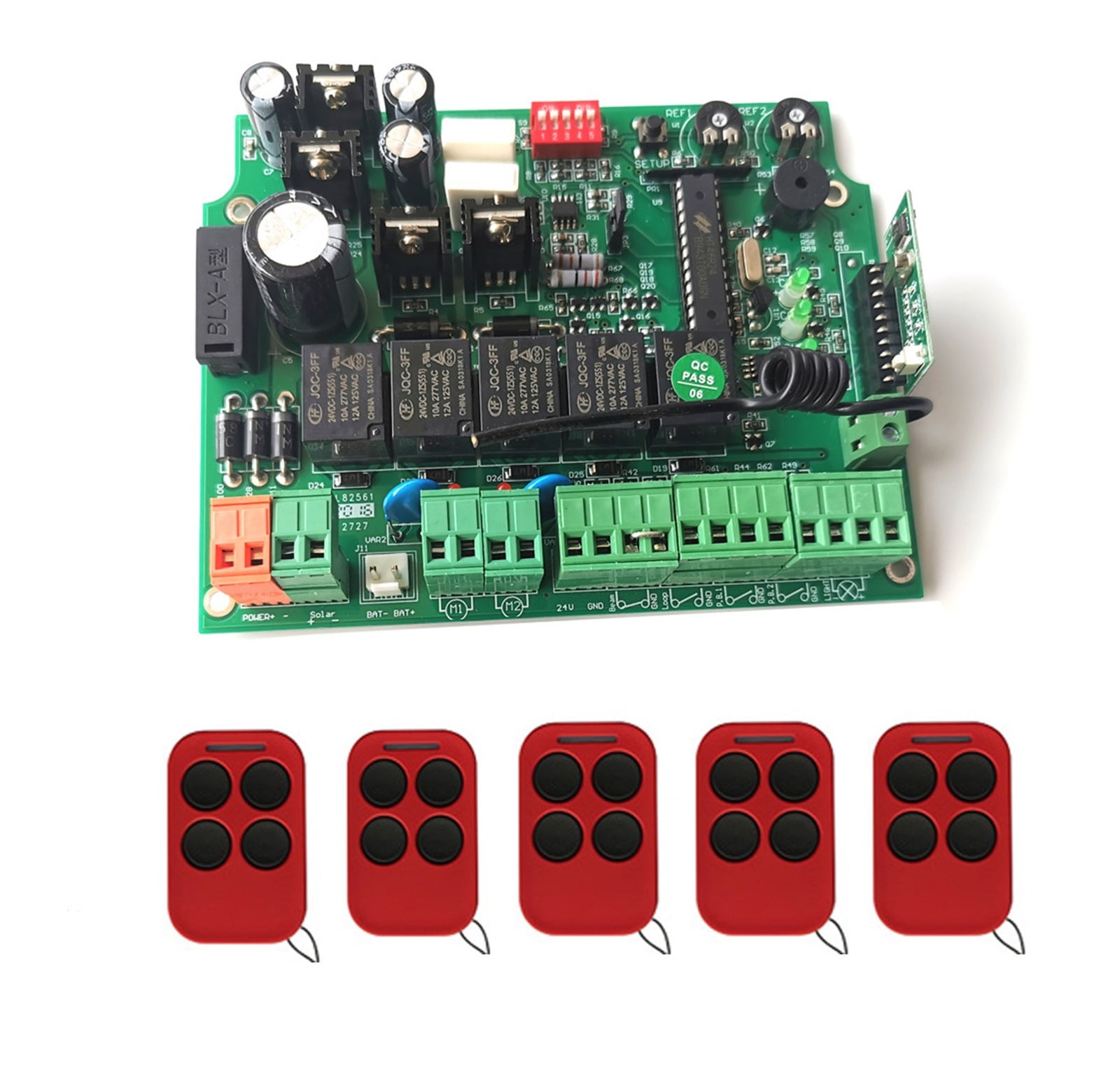 24V Gate Opener Control Panel PCB Mother Board For Double Arms Swing ...