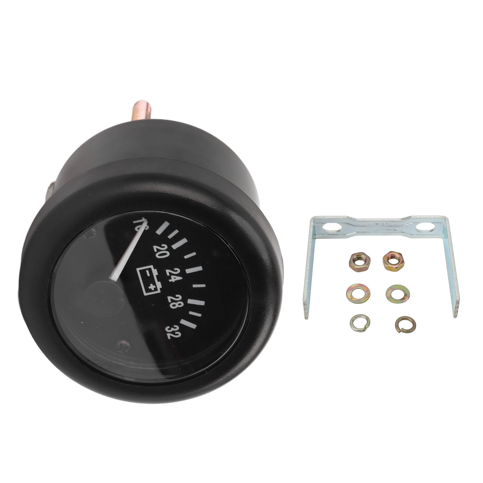 24V Generator Voltage Gauge Pointer Type Clear Dial Universal Generator ...