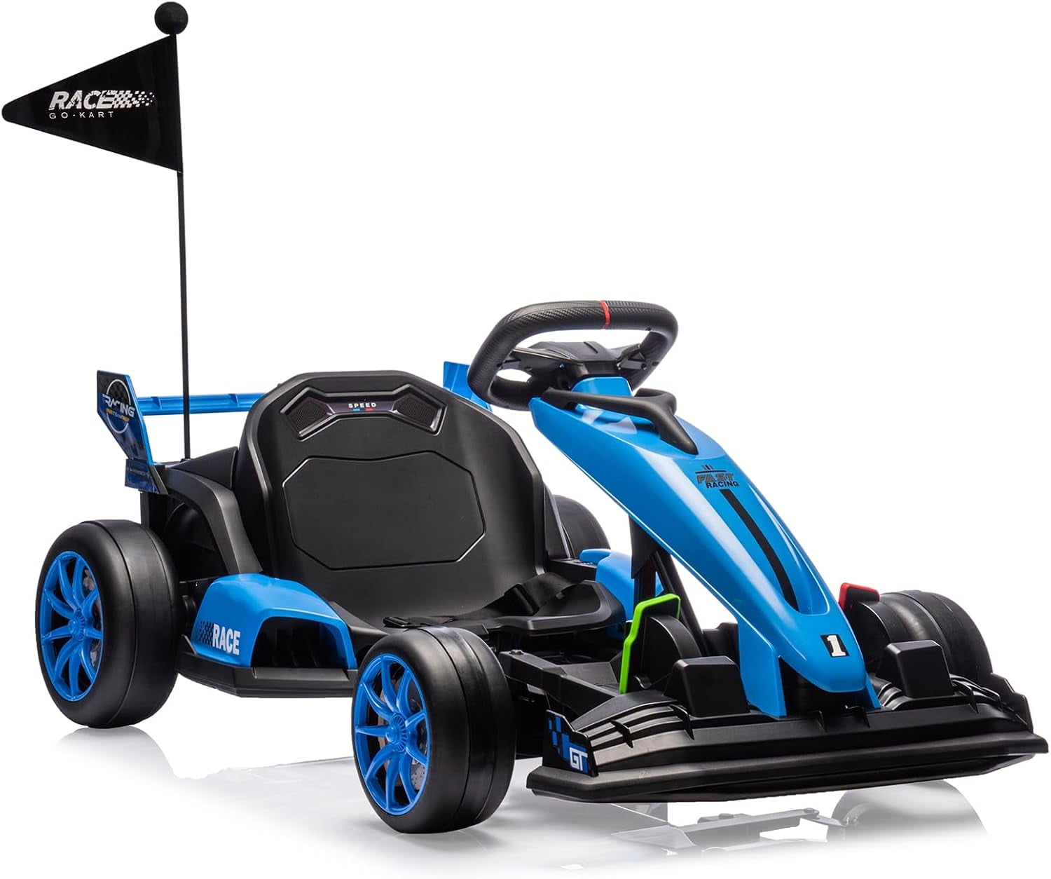 24V Go Kart, Electric Drift Kart Car with Adjustable Seat, Outdoor Ride ...