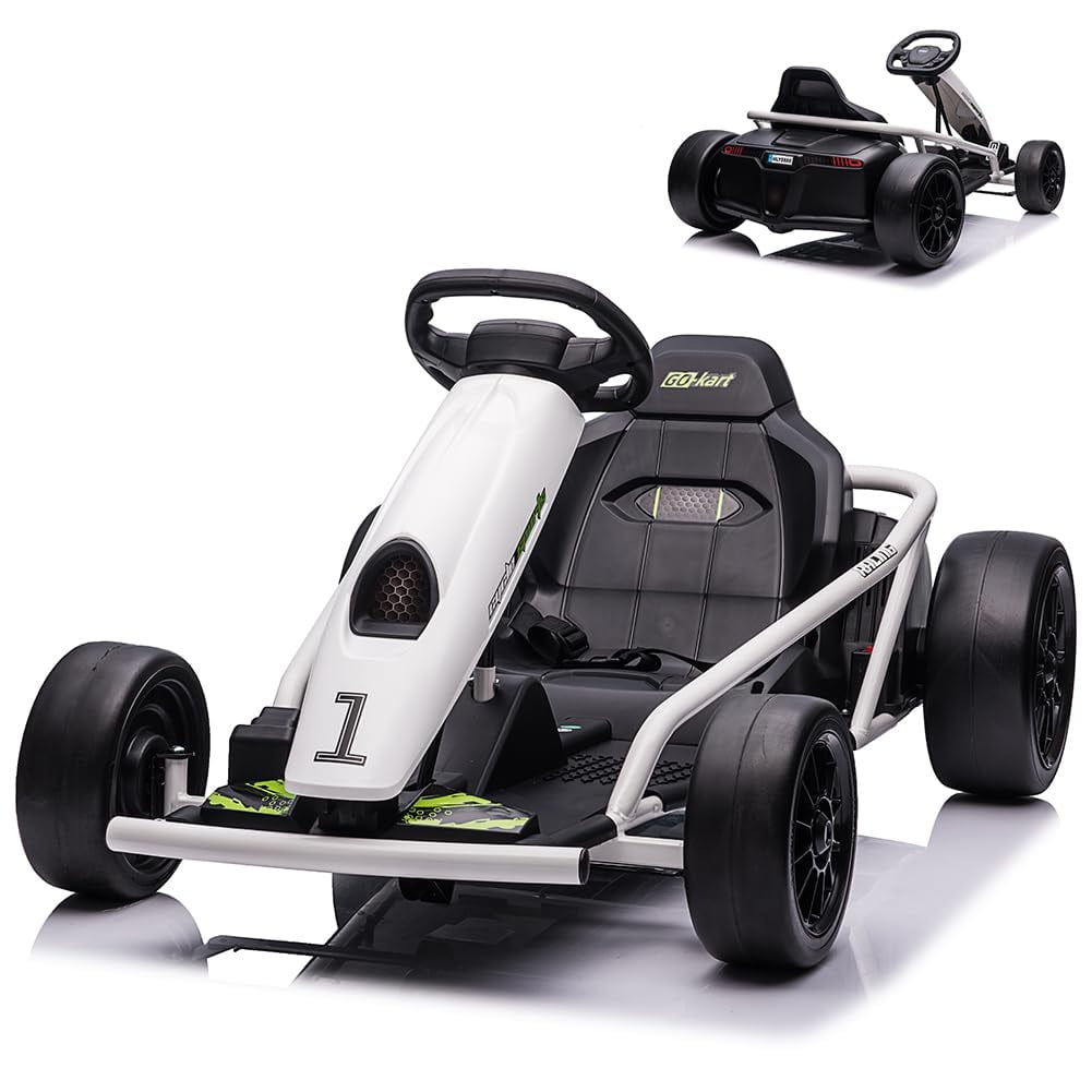 Mekek Go-Kart for Kids 8-12 Years, 8mph High Speed, 24V 9Ah Battery ...
