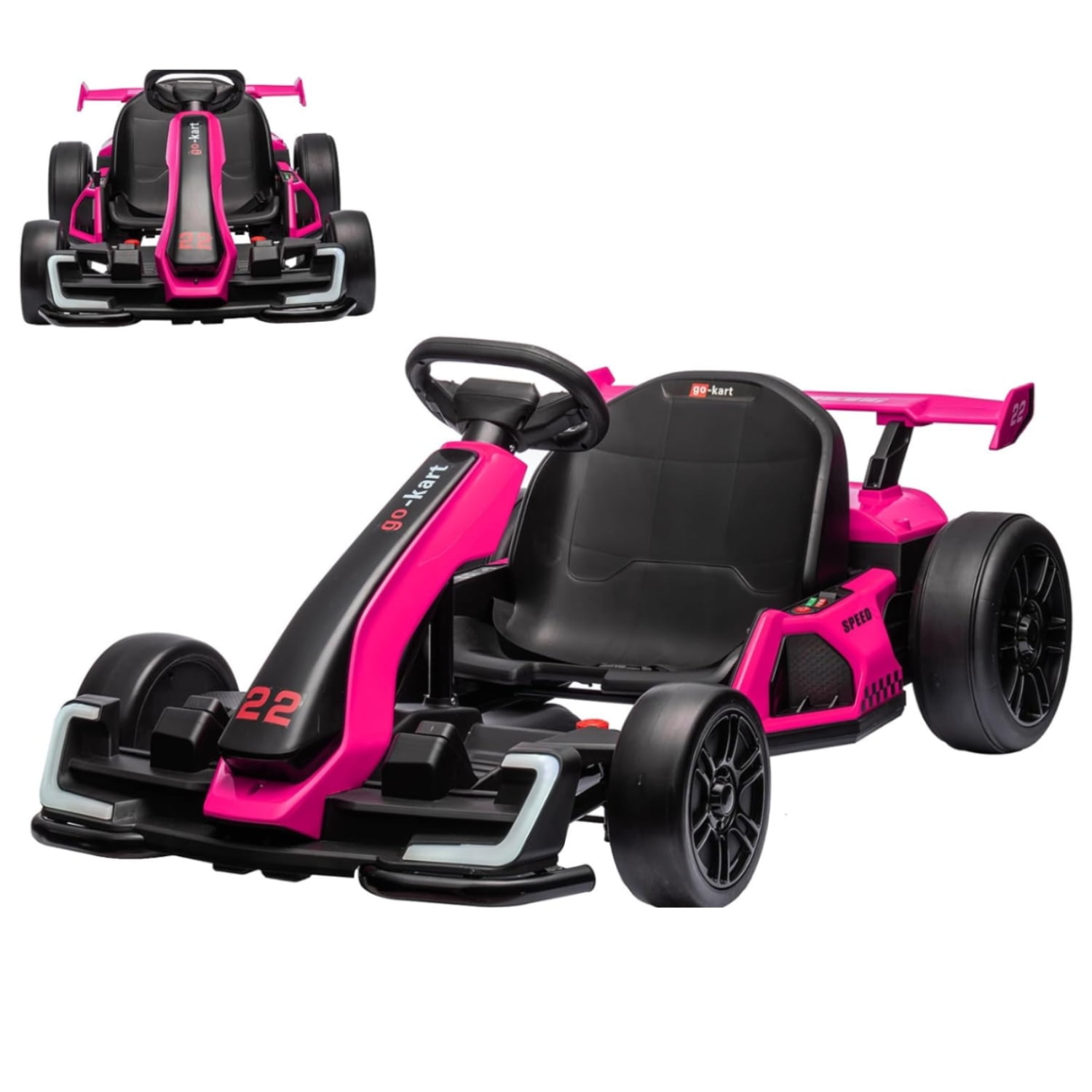 24V Go Karts for Kids,Go Kart Kids Pedal Cart with 300W Motors,8Mph Max ...
