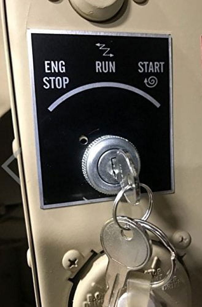 24V Keyed Ignition Switch- Chrome- fits Military Humvee M998 M151 Jeep ...