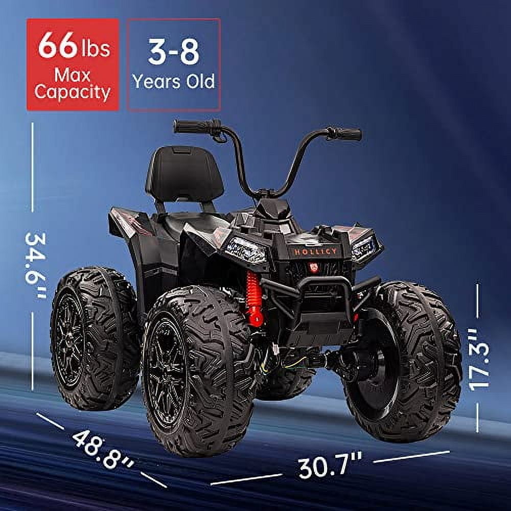 24V Kids Electric Ride on ATV,4WD Quad Electric Vehicle,with 4x80W ...