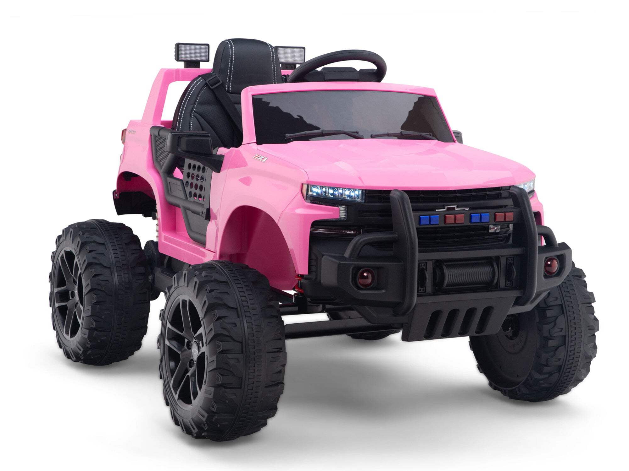 24V Kids Electric Ride-on Truck Car Jeep with 2 Seats and LED Lights ...
