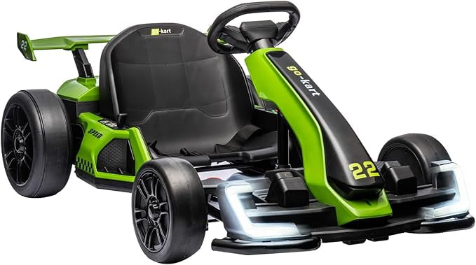 24V Kids Go Kart 300W Powerful Drift Kart Electric Pedal Kart Outdoor ...