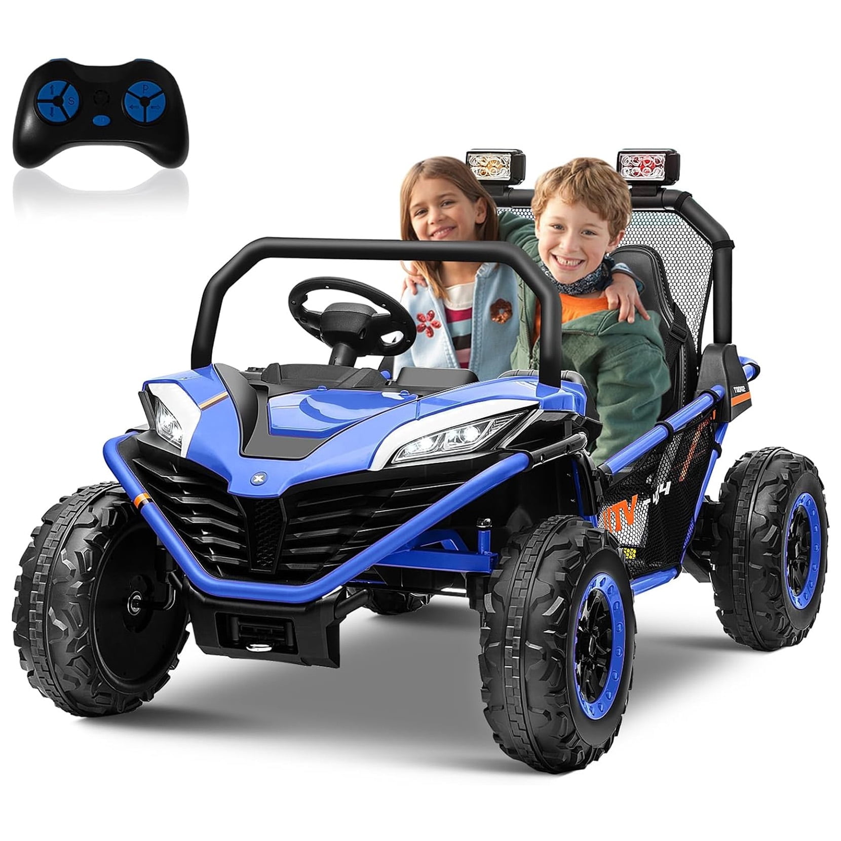 Neche 24V Kids 2 Seater Ride on Car, 4WD Electric, Remote Control, 5mph, UTV for Boys & Girls ...