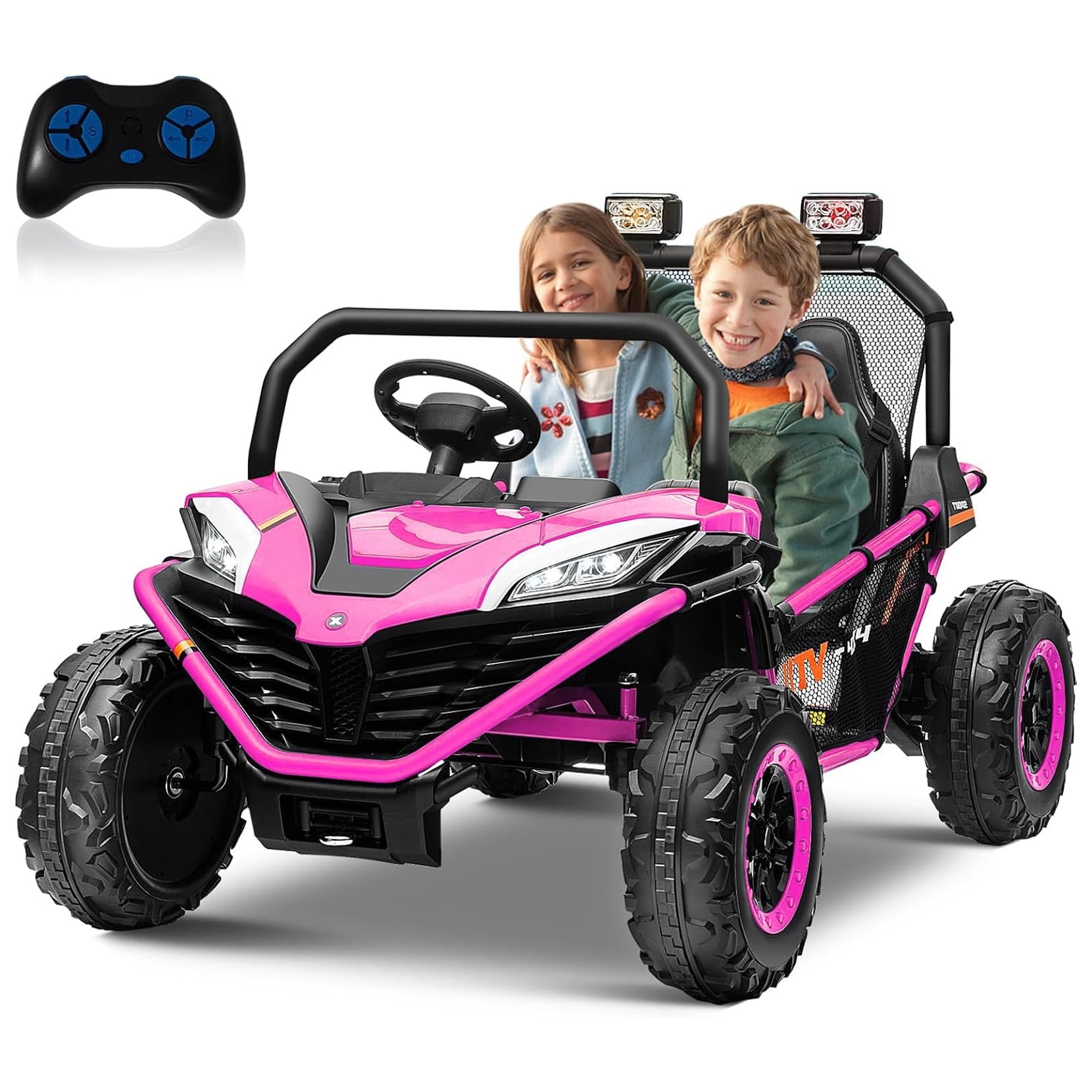 Neche 24V 2 Seater Kids Ride-On Car, Off-Road 4WD, Remote, Spring ...