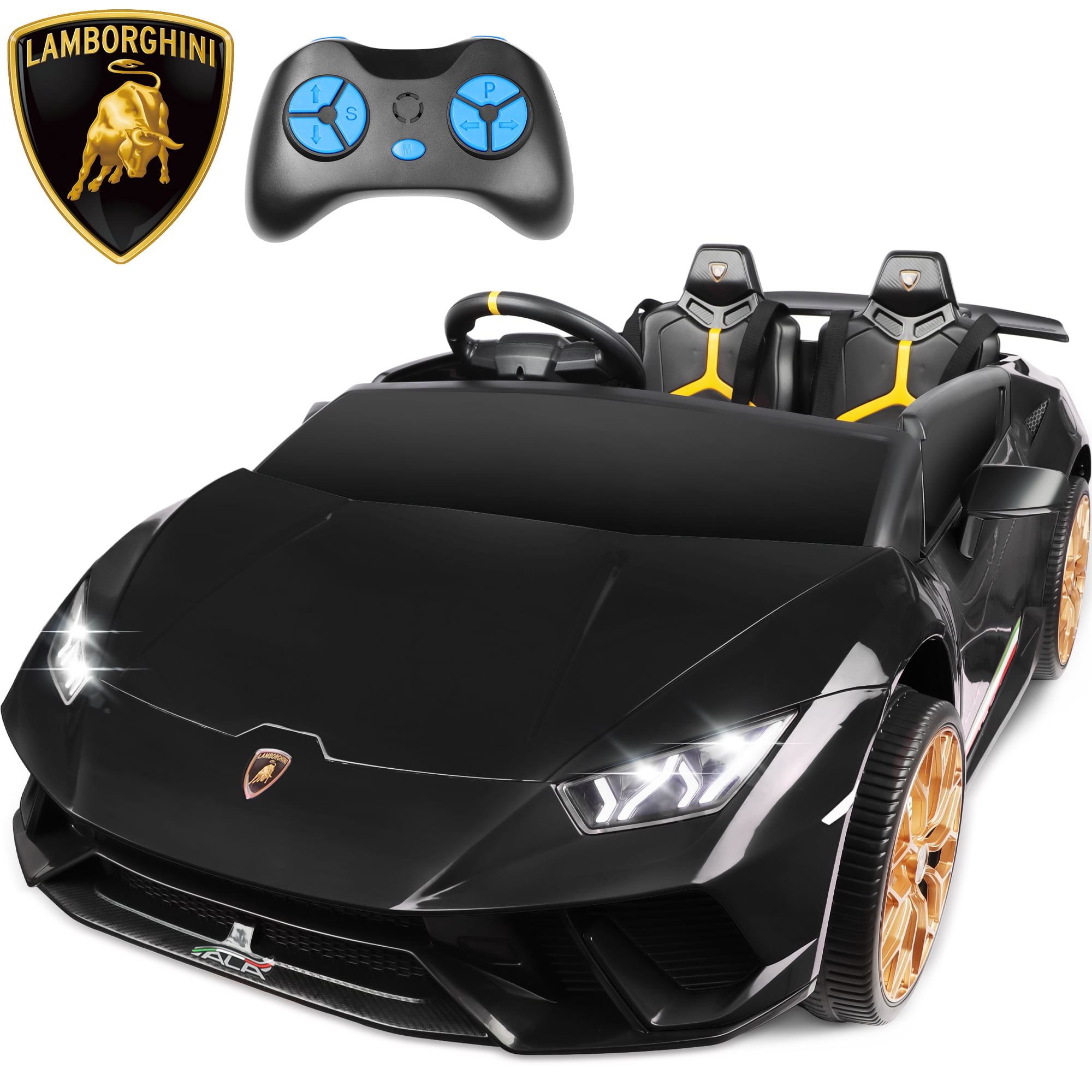 24V Lamborghini Huracan 2-Seater Ride On for Kids, Remote Control with ...