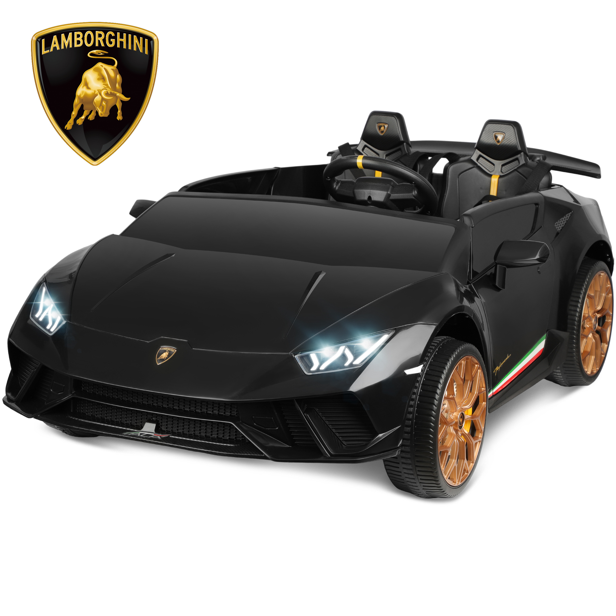 Lamborghini 24V 2 Seats Ride on Car Toy for Girls and Boys Electric ...