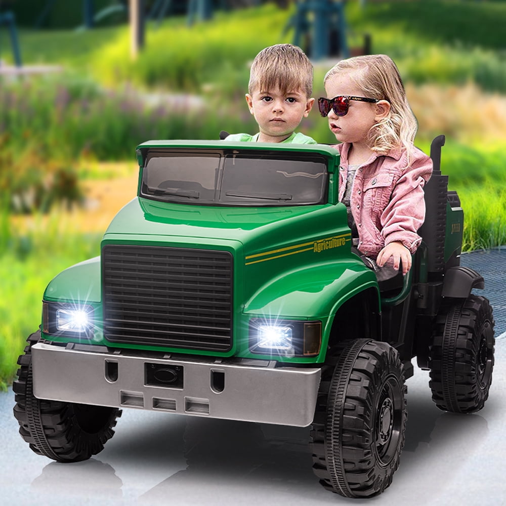 24V Kids Ride on Truck with Two Seats, Sesslife Battery Powered Ride on ...