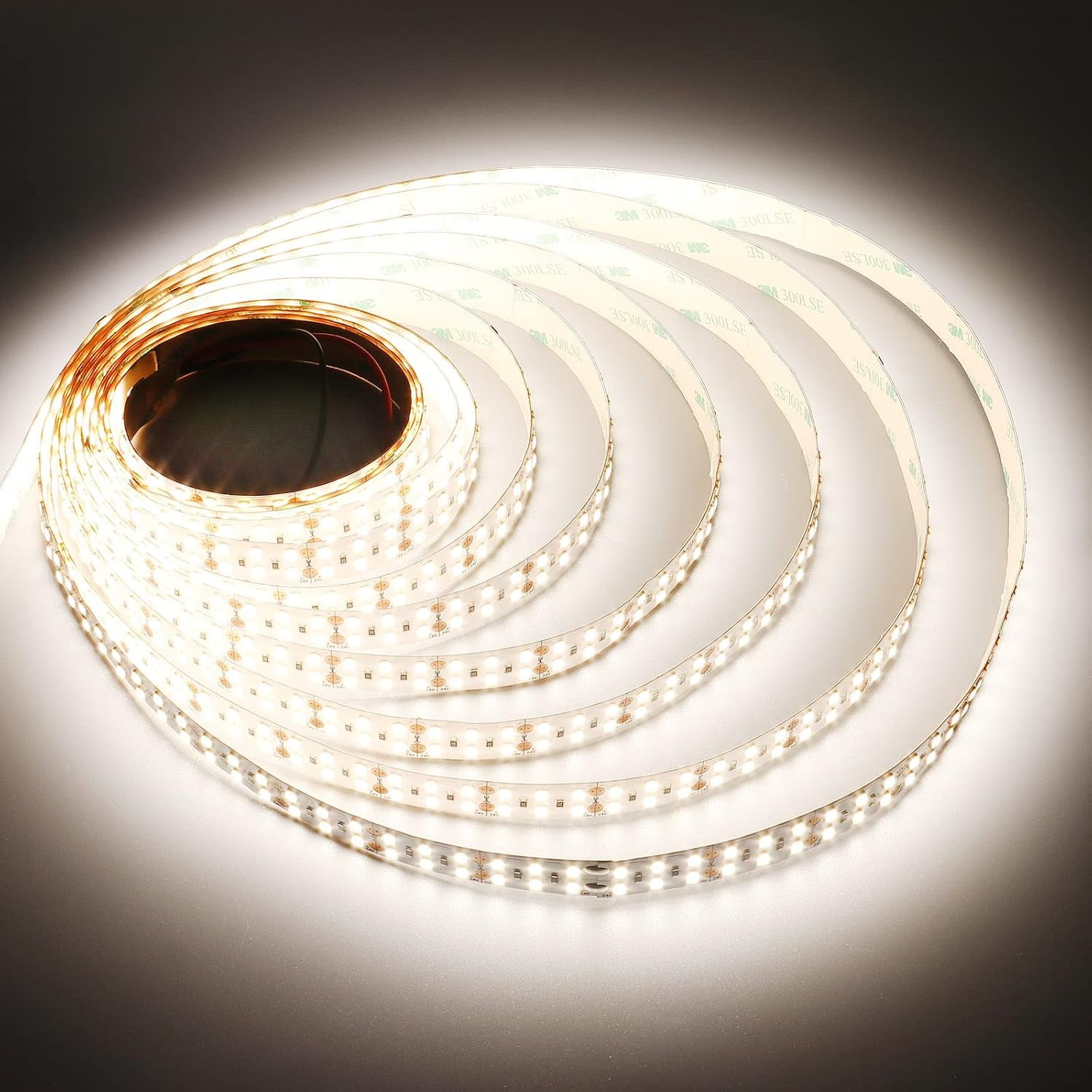 24V LED Strip 16.4ft Dual Row 4000K Natural White 817LM/FT Ultra Bright ...