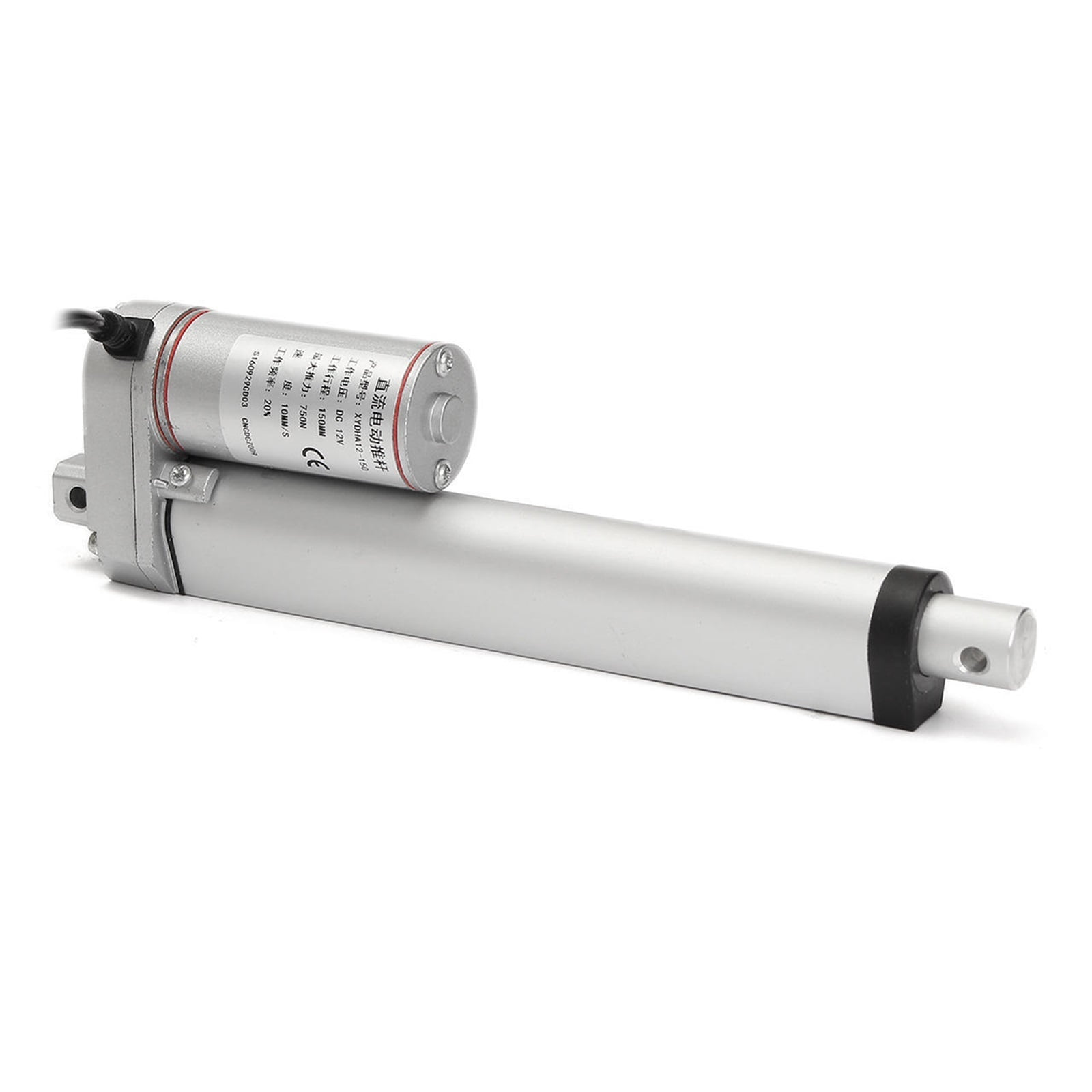 24V Linear Actuator 50mm 100mm 150mm 200mm Stroke Metal Gear Electric ...