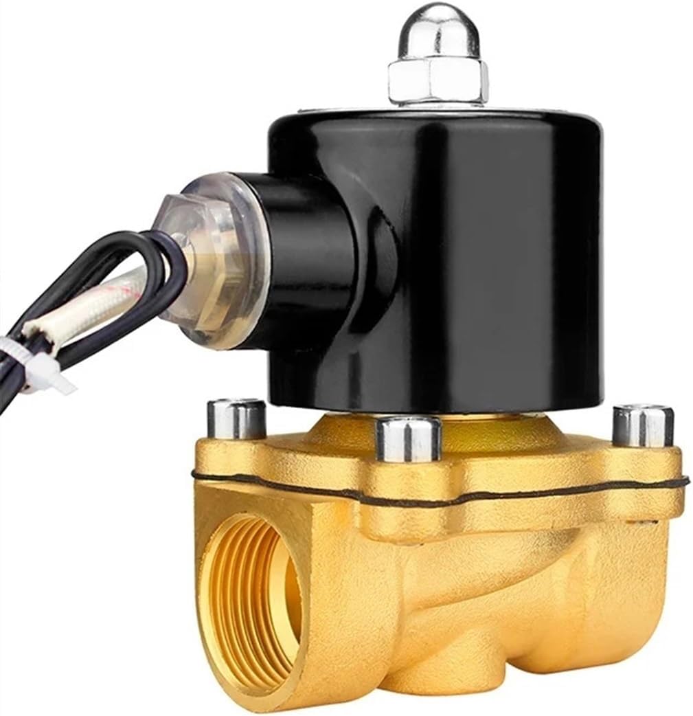 24V Normally Close Brass Electric Solenoid Valve 1/4" 3/8" 1/2" 3/4" 1" Pneumatic for Water Oil ...