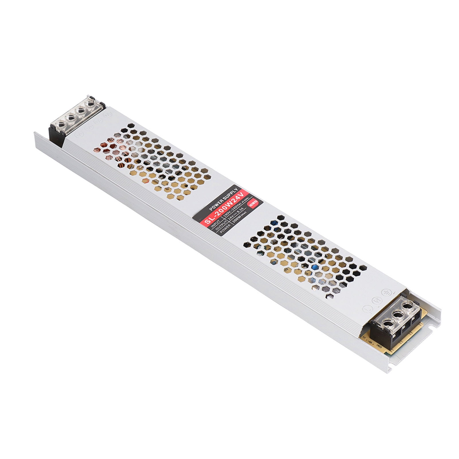 24V Power Supply Transformer 200W Ultra Thin LED Driver Beehive Cooling ...