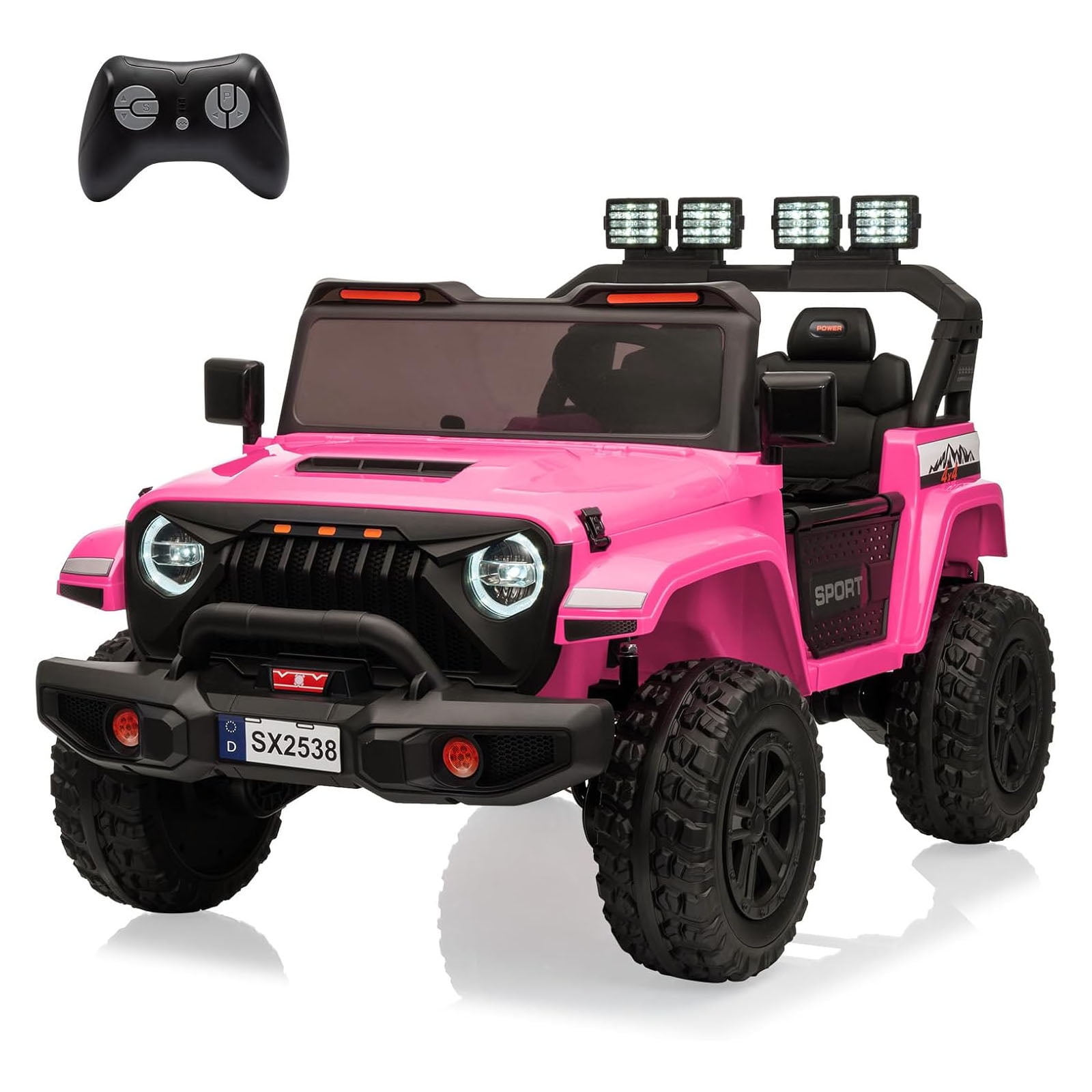 24V Powered Truck 2 Seater Kids Ride On Car, Parent Remote Control, 4WD ...