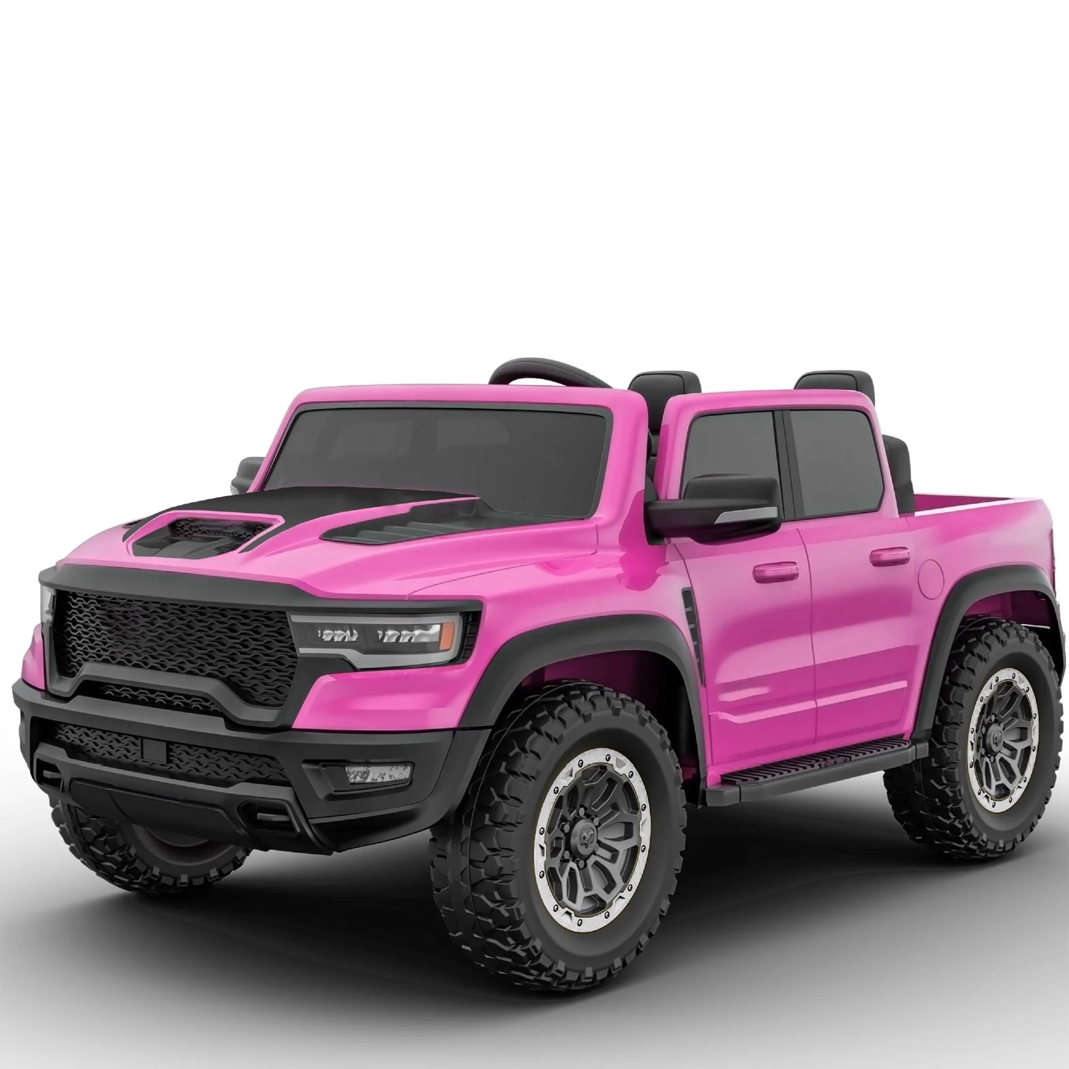 24V RAM 1500 Ride on Cars for Kids, 2 Seater Powered Ride on Truck with ...