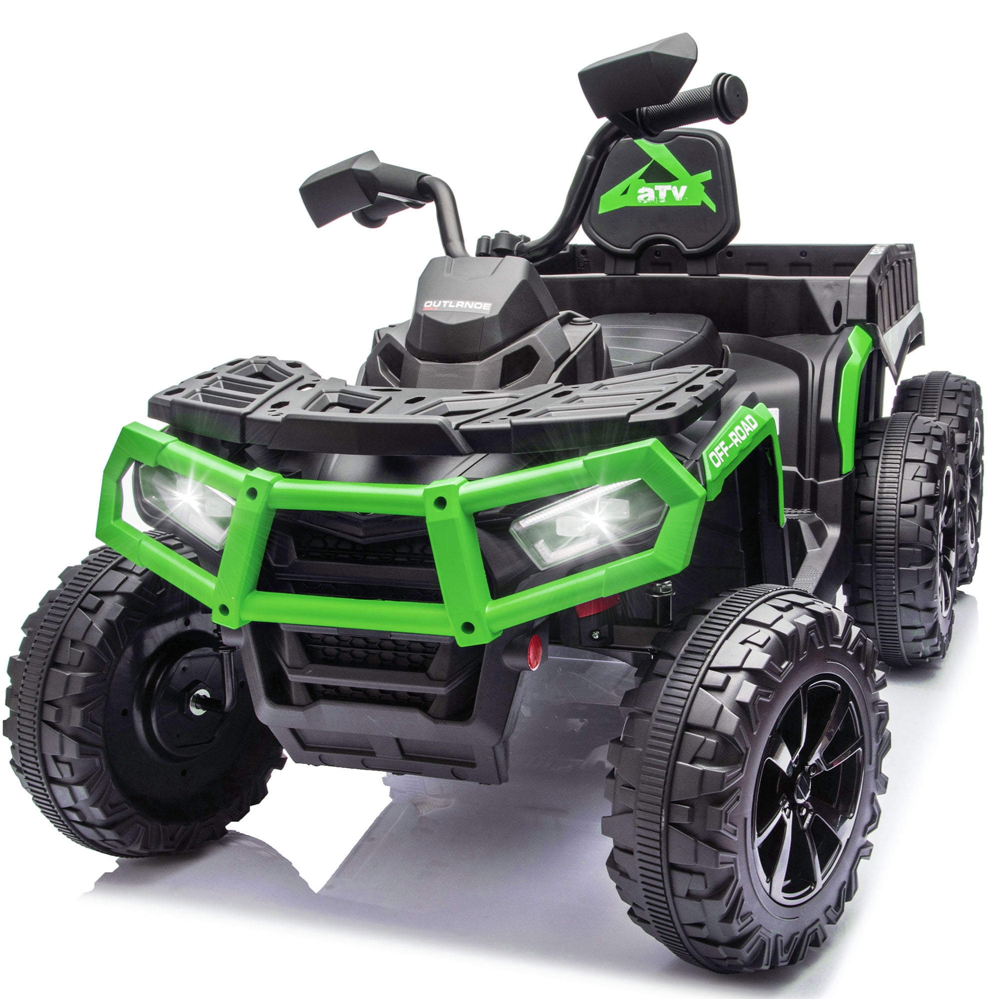24V Ride on ATV Toys, Real 2 Seater Kids ATV with 200W*2 Power Motor ...