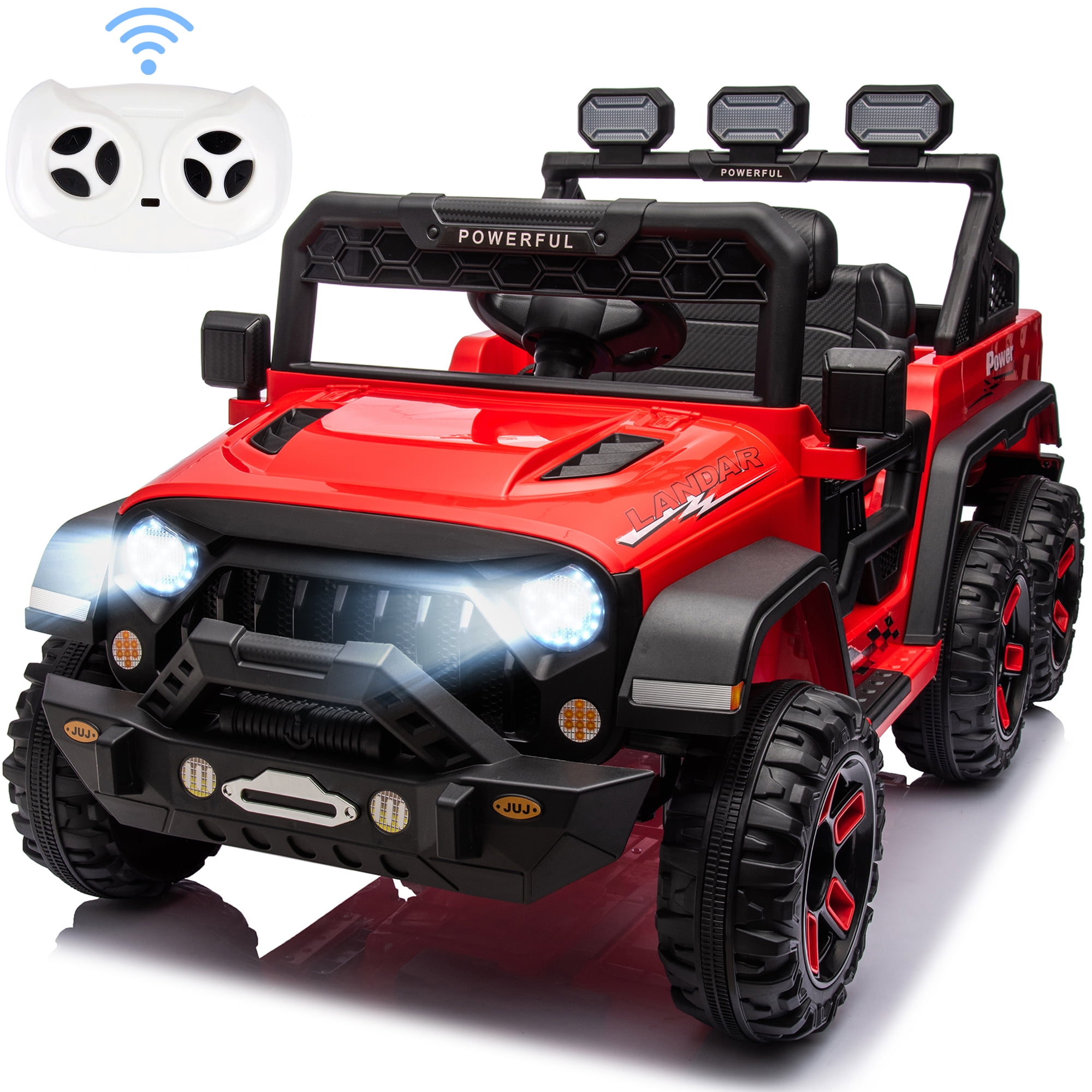 iYofe 24V 4WD Ride on Car, Motorized Toy with Remote Control, Bluetooth ...