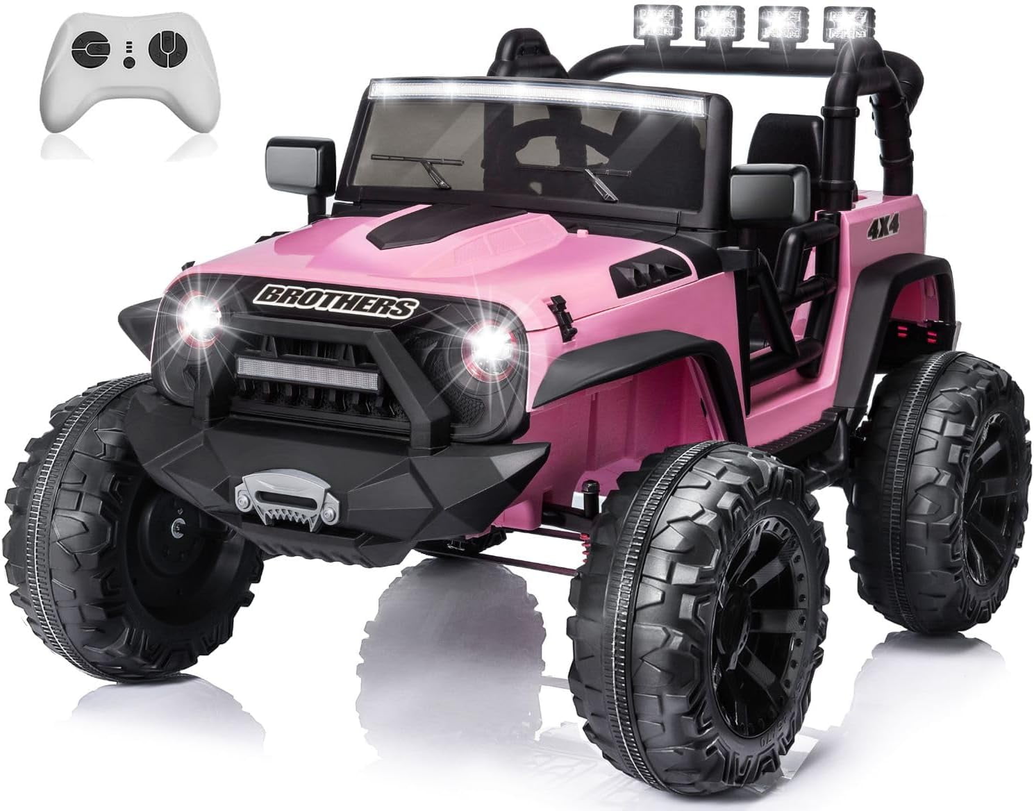 24V Ride on Car Truck 4WD, 2 Seater Battery Powered Cars for Kids ...