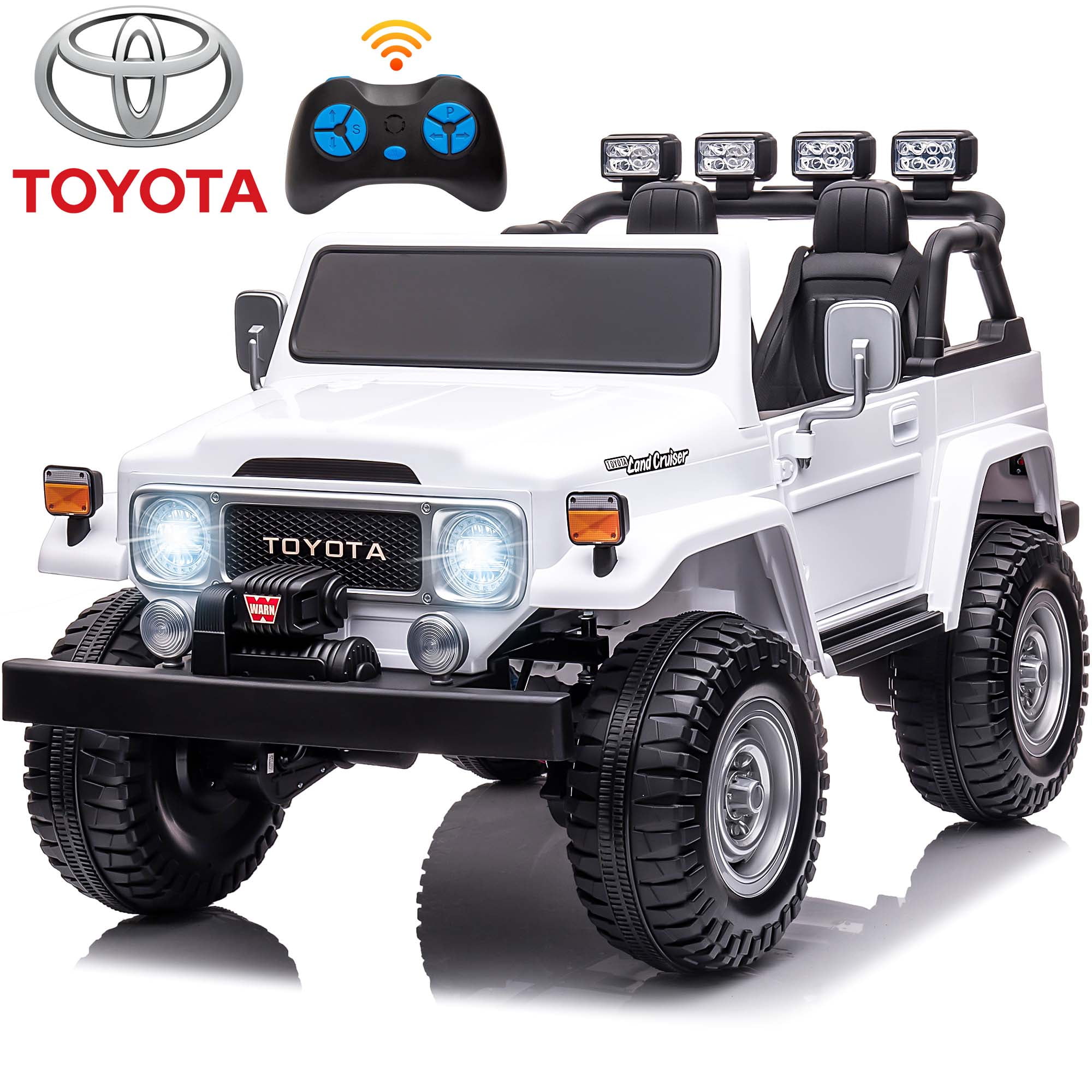 24 Volt Ride On Car with Remote Control, Licensed Toyota FJ40 2 Seater ...