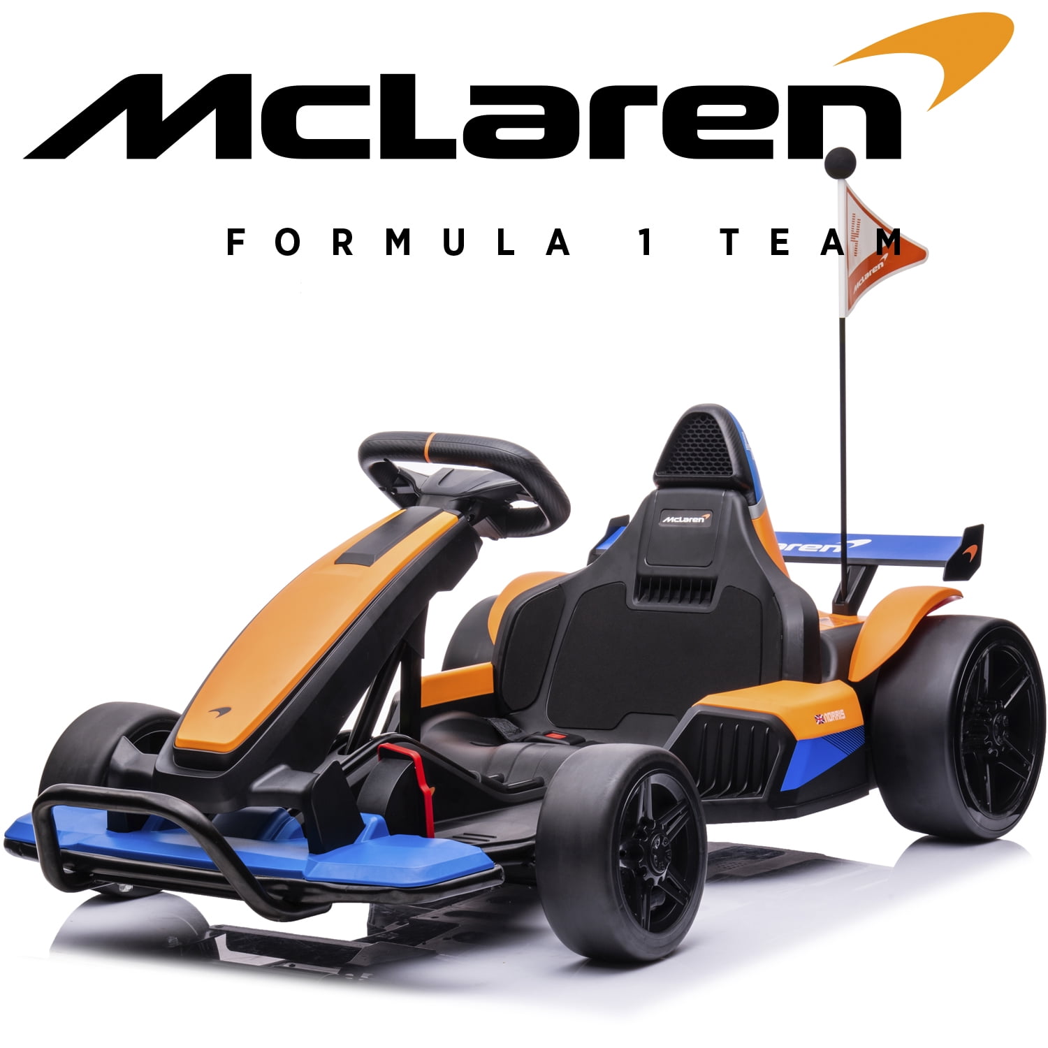 24V Ride On Licensed McLaren MCL35M (F1) Powered Pedal Go Kart for Kids ...