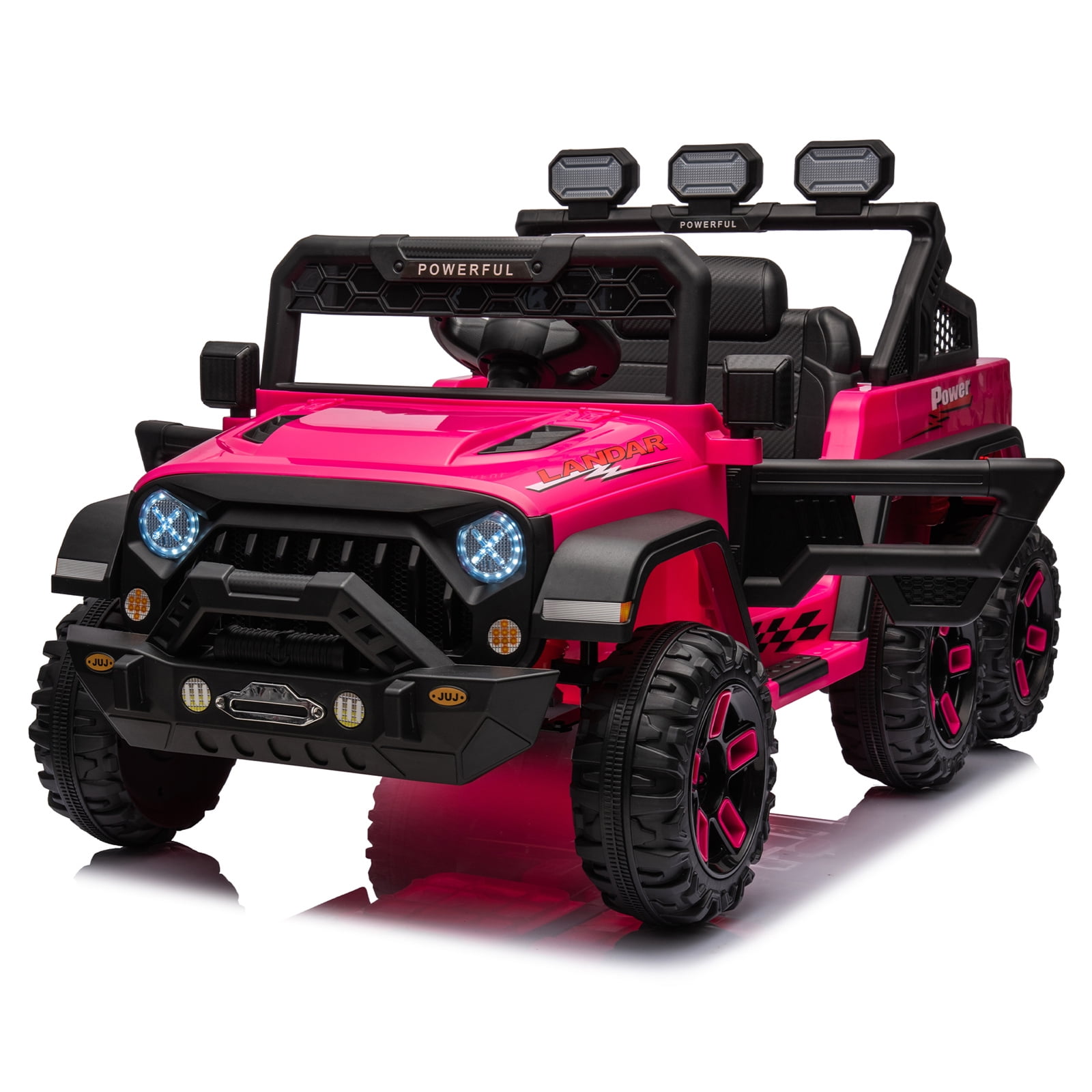 24V Ride on Truck Car, 2 Seat Powered Electric Truck with Remote ...