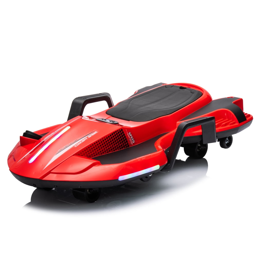 24V Ride on Scooter with Helmet Knee Pads, Electric Scooter with Spray Function 200W Motor 5.59 ...