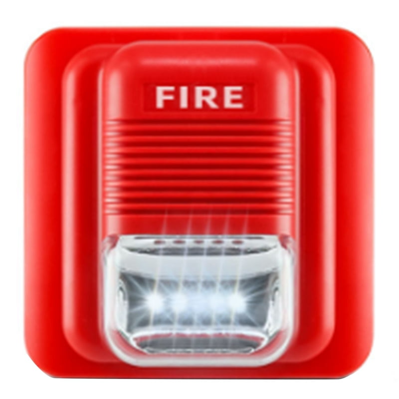 24V Small High-Decibel Fire Alarm Horn Outdoor Wired Sound and Light ...