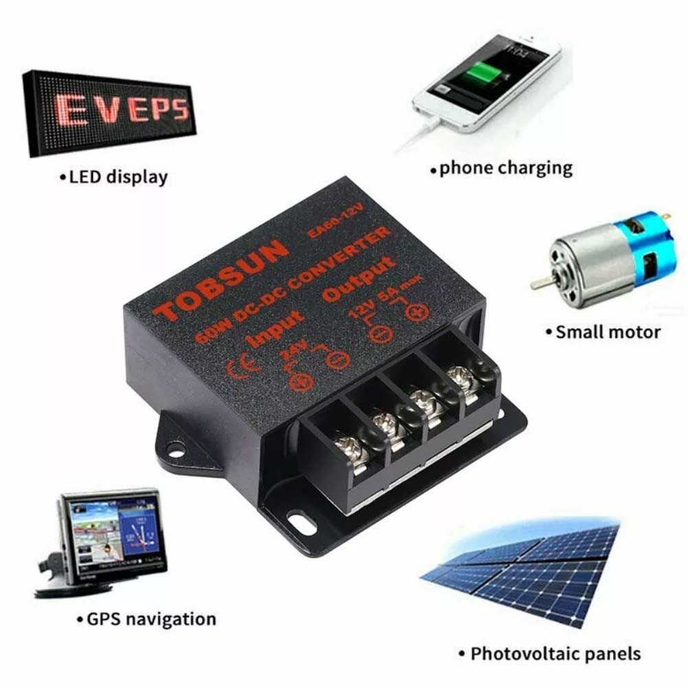 24V To 12V5A Car Retrofit Power Supply Car Voltage Reduction Module Dc ...