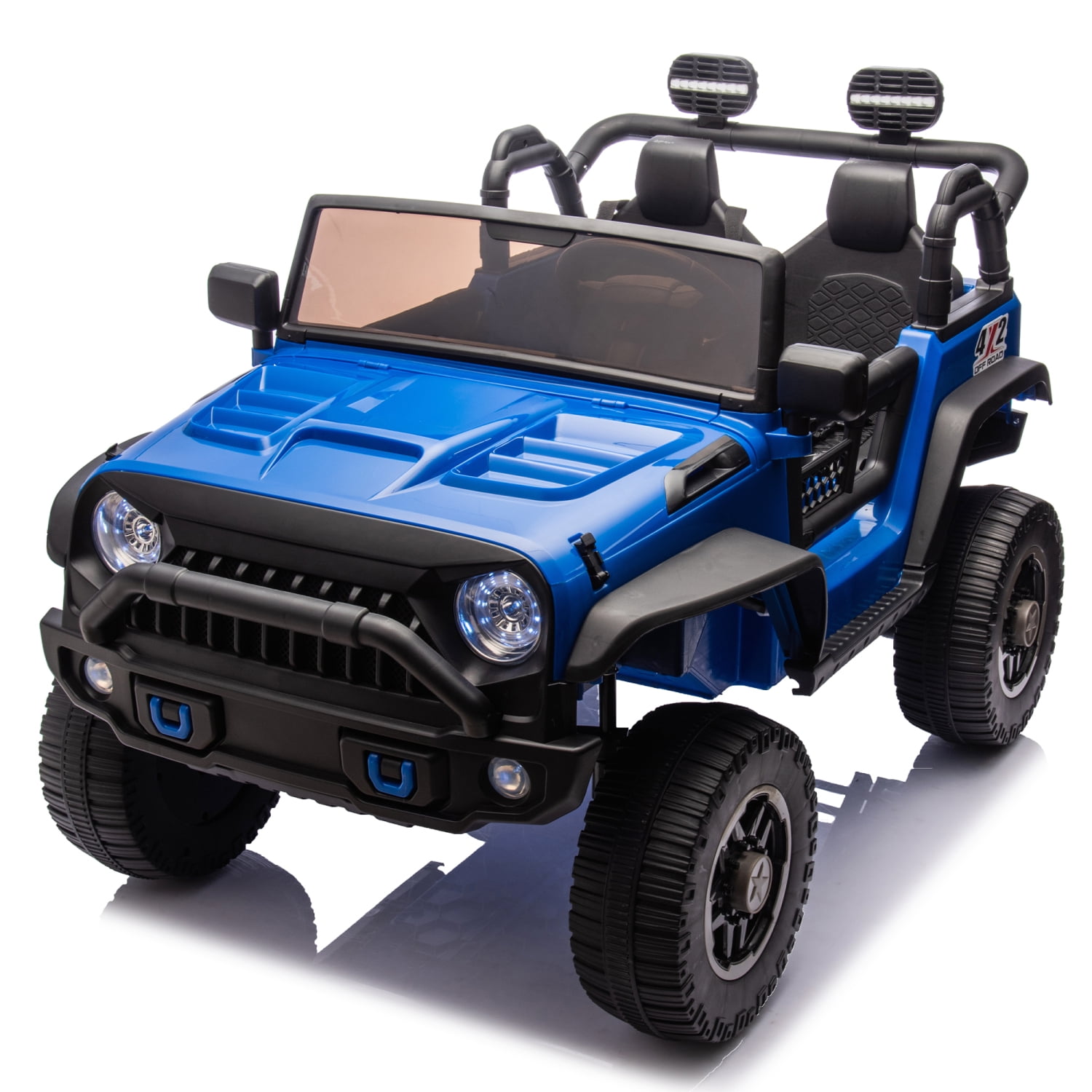 24V Two-Seater Kids Ride On Truck Car W/Parents Control 200w*2 Seat width 20.28in Four-wheel ...