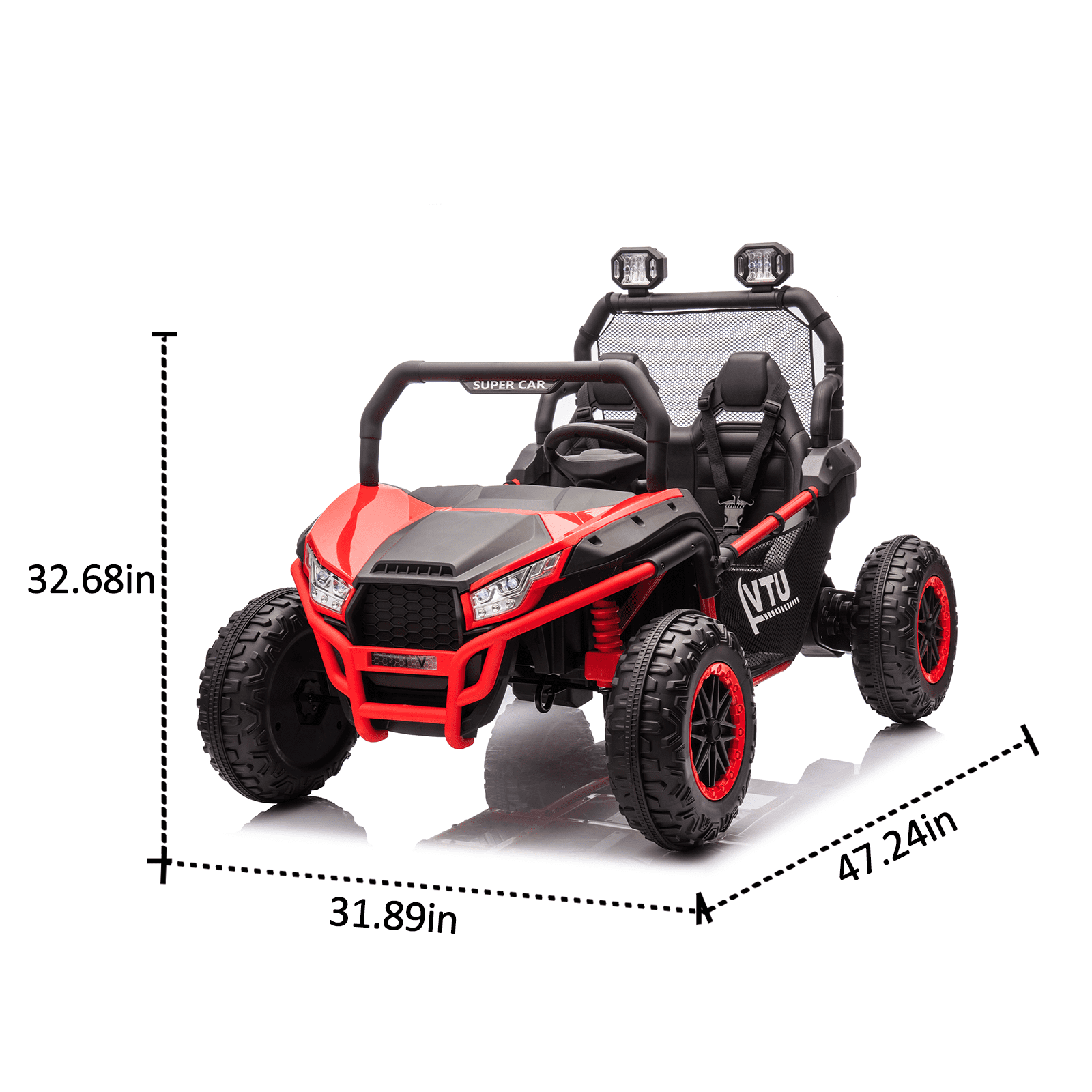 24V Two-seater Kids Ride On UTV W/Parents Control,400W Super Power,Four ...