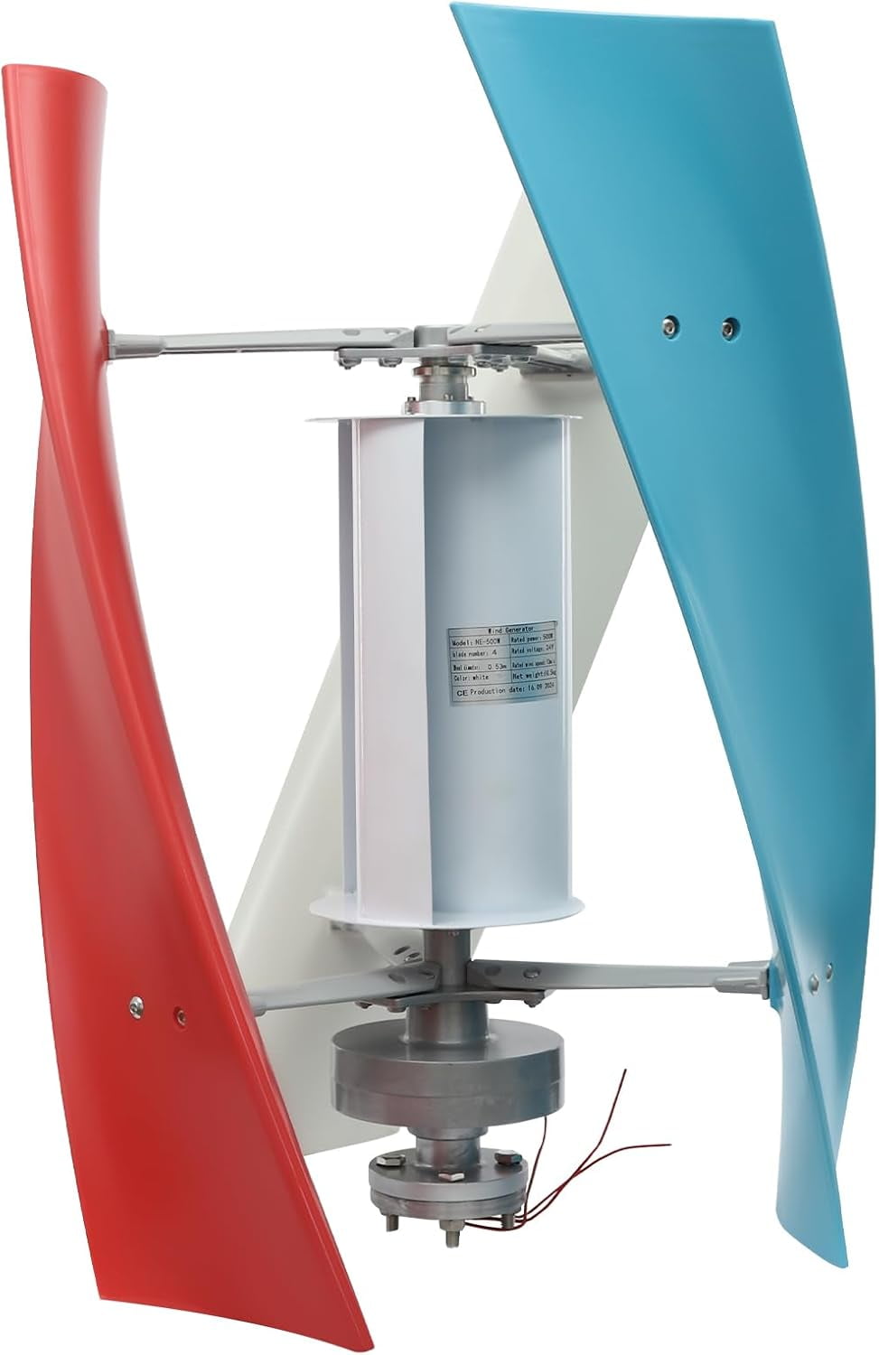 24V Vertical Axis Wind Turbine Generators Low Noise Helical Design ...