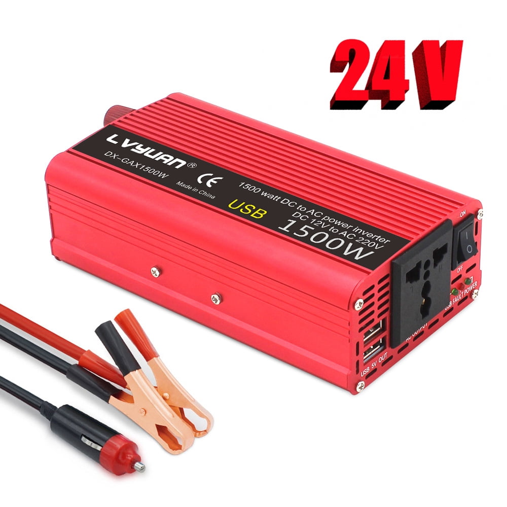 24V to 220V 230V Inverter 1500W/2000W Portable Solar Power Invertor ...