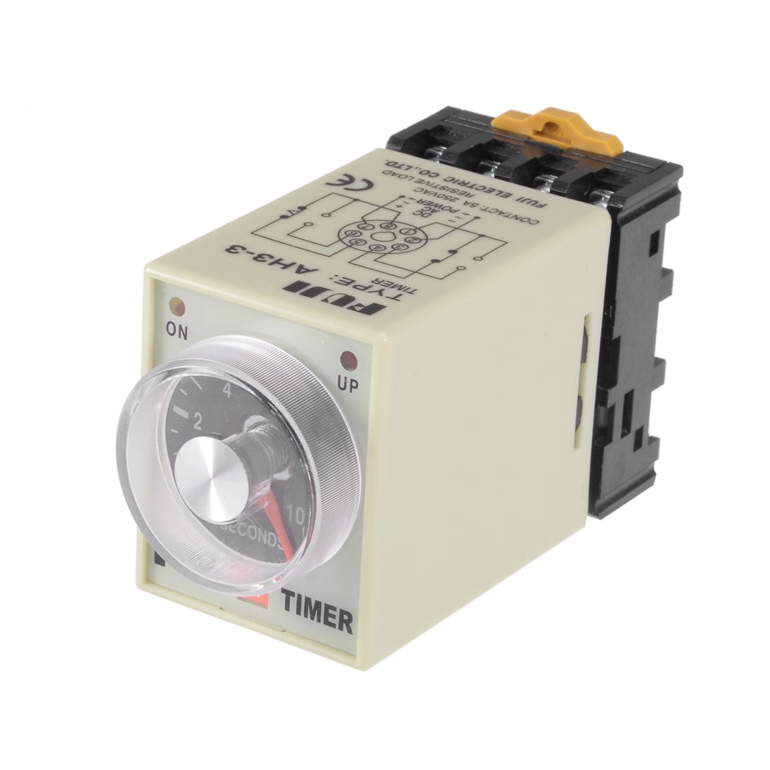 24VAC 10S 8 Terminals Range Adjustable Delay Timer Time Relay AH3-3 w ...