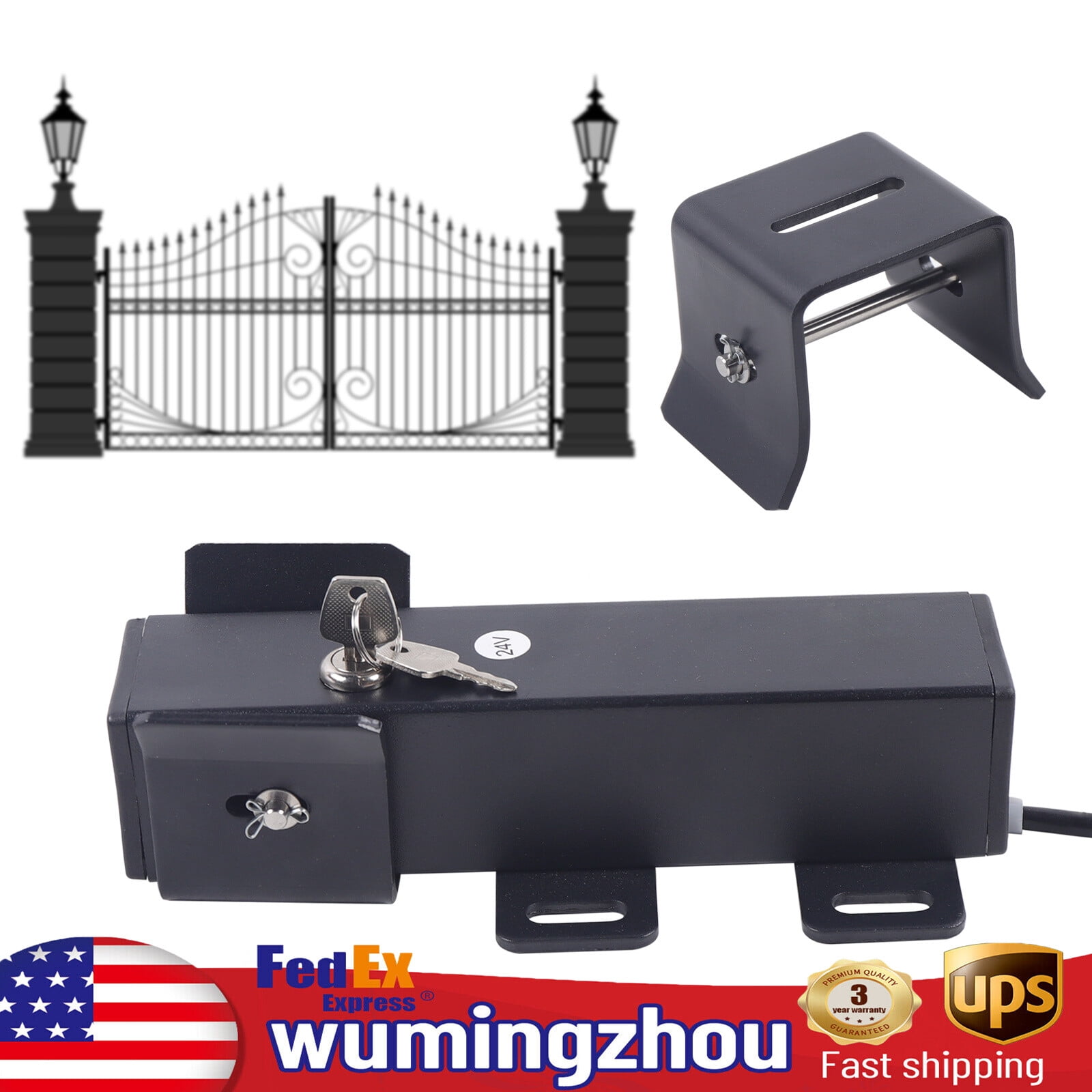 24VDC Automatic Electric Gate Lock for Swing Gate Opener Gate Operator ...