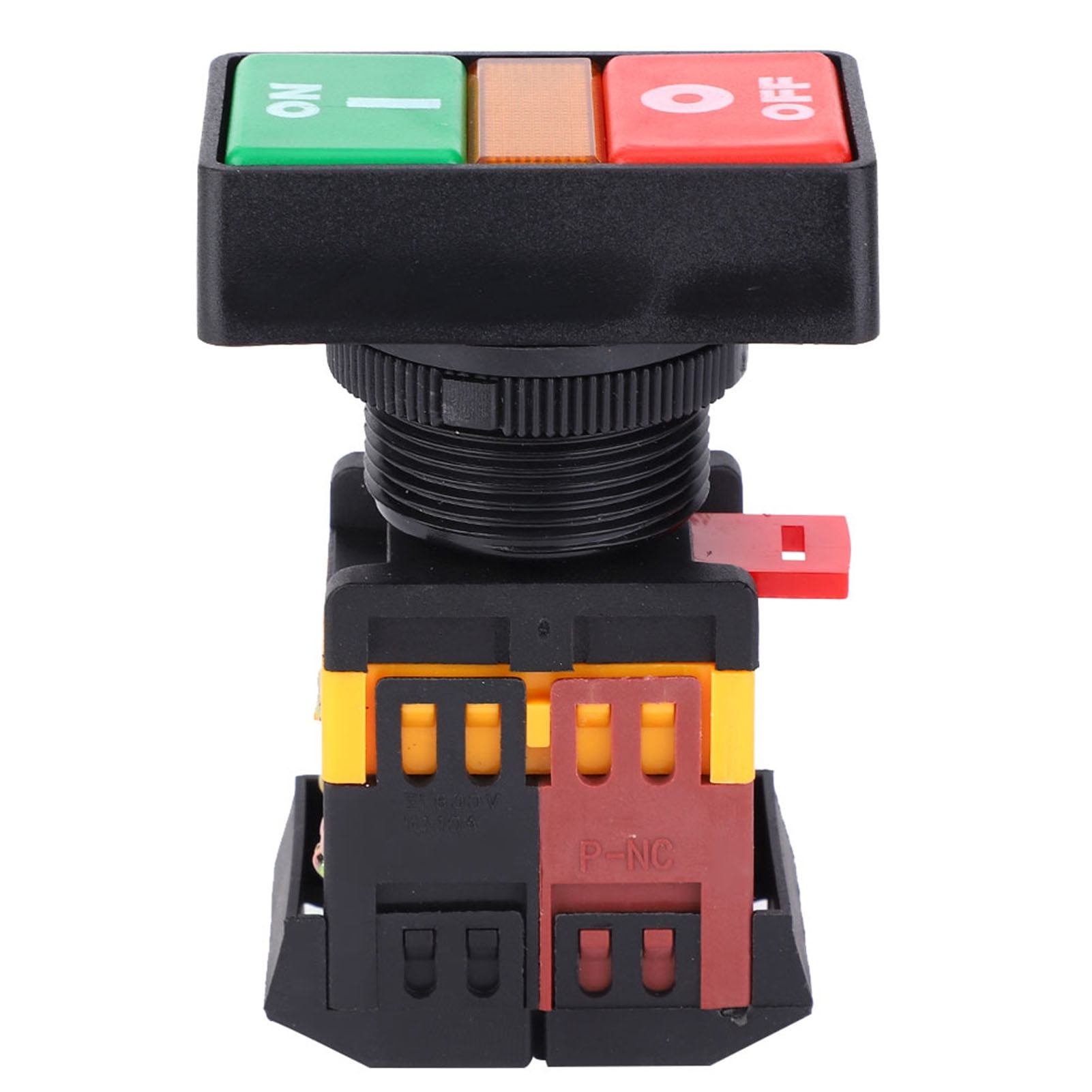 24VDC Double Push Button Switch with LED Light, Momentary On/Off Button ...
