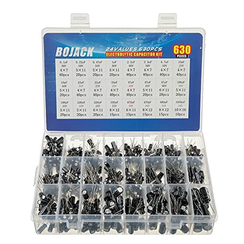 24Value 630pcs Aluminum Electrolytic Capacitor Assortment Kit Range 0 ...