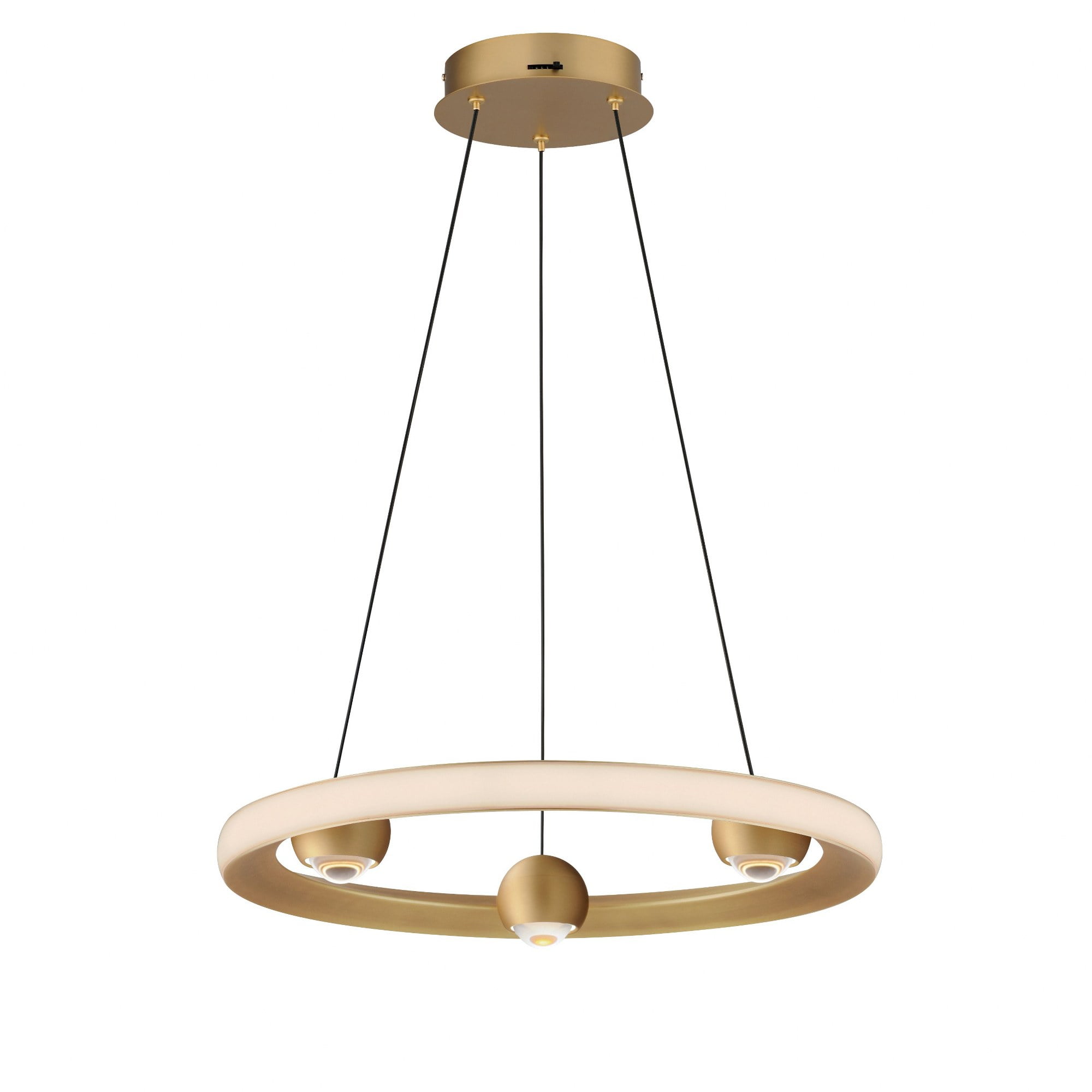 24W 1 Led Cct Select Ring Pendant-2.75 Inches Tall And 18 Inches Wide-Gold Finish Et2 Lighting ...
