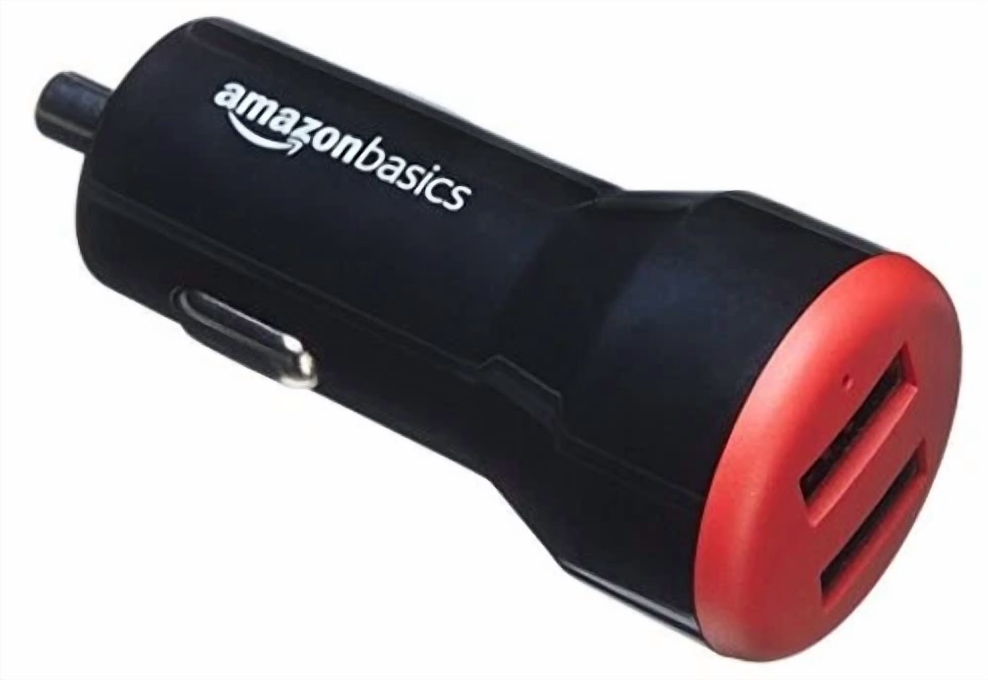24W 2-Port Usb-A Car Charger For Phones (Iphone 1-Pack Black/Red 2-Port ...
