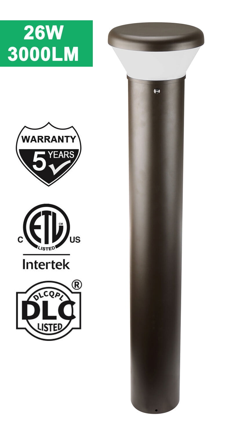 24W 3CCT LED Bollard Landscape Lights 3.5ft 3000LM for Garden, Pathway ...