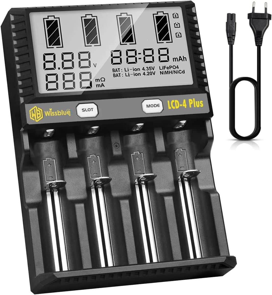 24W DC 18650 Battery Charger, Including LCD Displayable Capacity ...