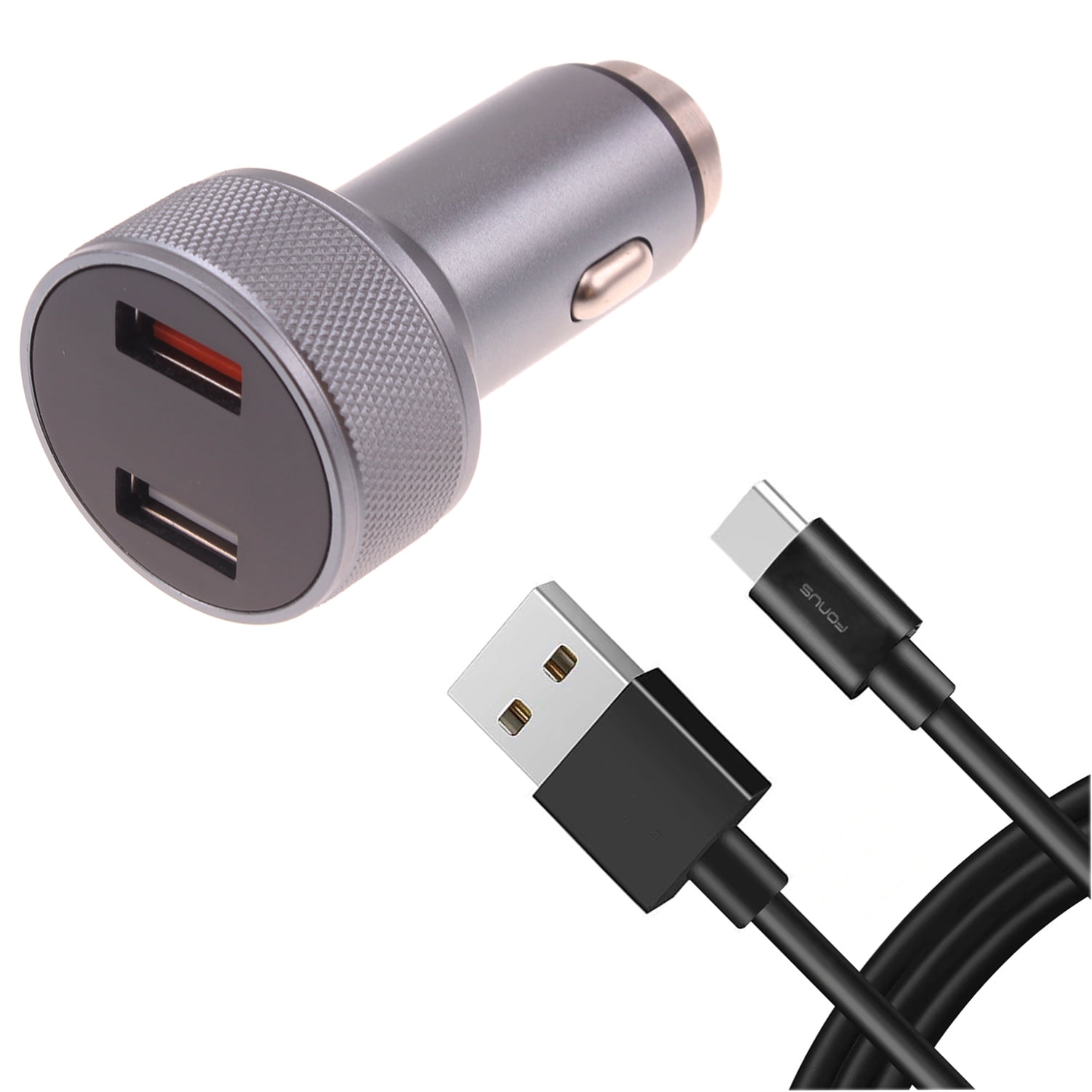 24W Fast Car Charger for Samsung Galaxy A16 5G - 2-Port 6ft USB-C Cable ...