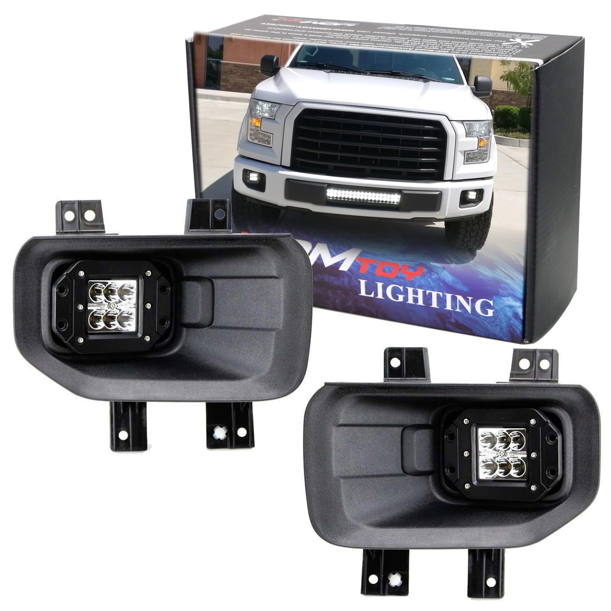 24W LED Fog/Lamp Driving Kit For 2015-20 Ford F-150 & 2017-20 Ford F ...