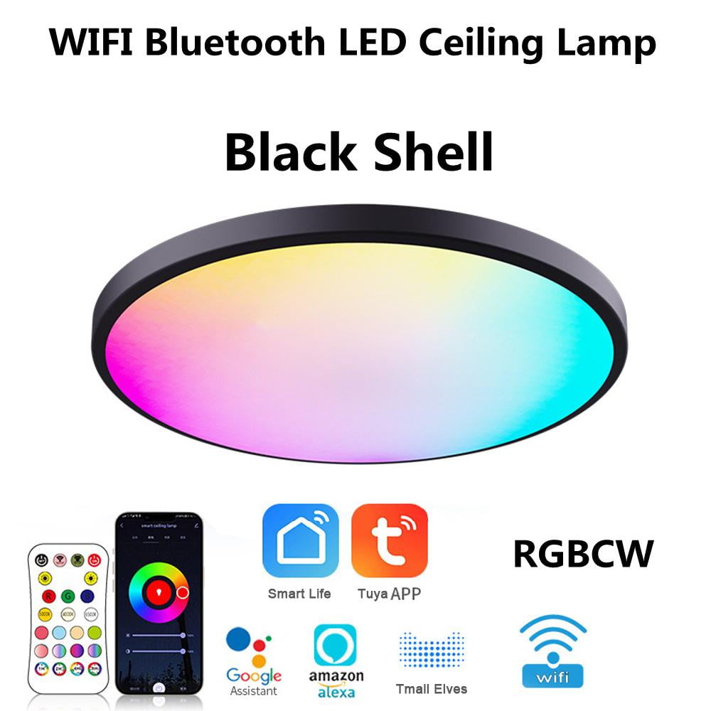 24W RGB Ceiling Light Dimmable Tuya Wifi Smart LED Ceiling Lamp RGB CW ...