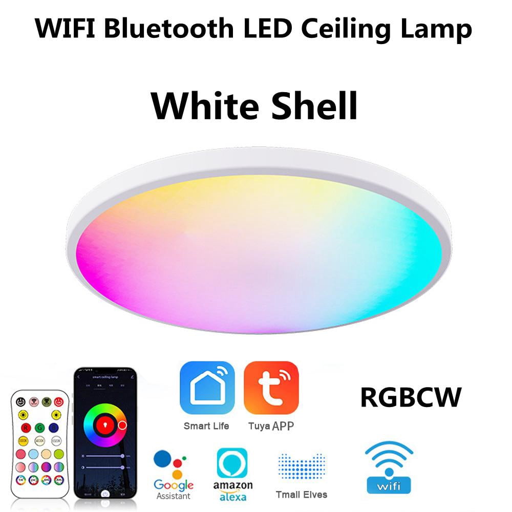 24W RGB Ceiling Light Dimmable Tuya Wifi Smart LED Ceiling Lamp RGB CW ...