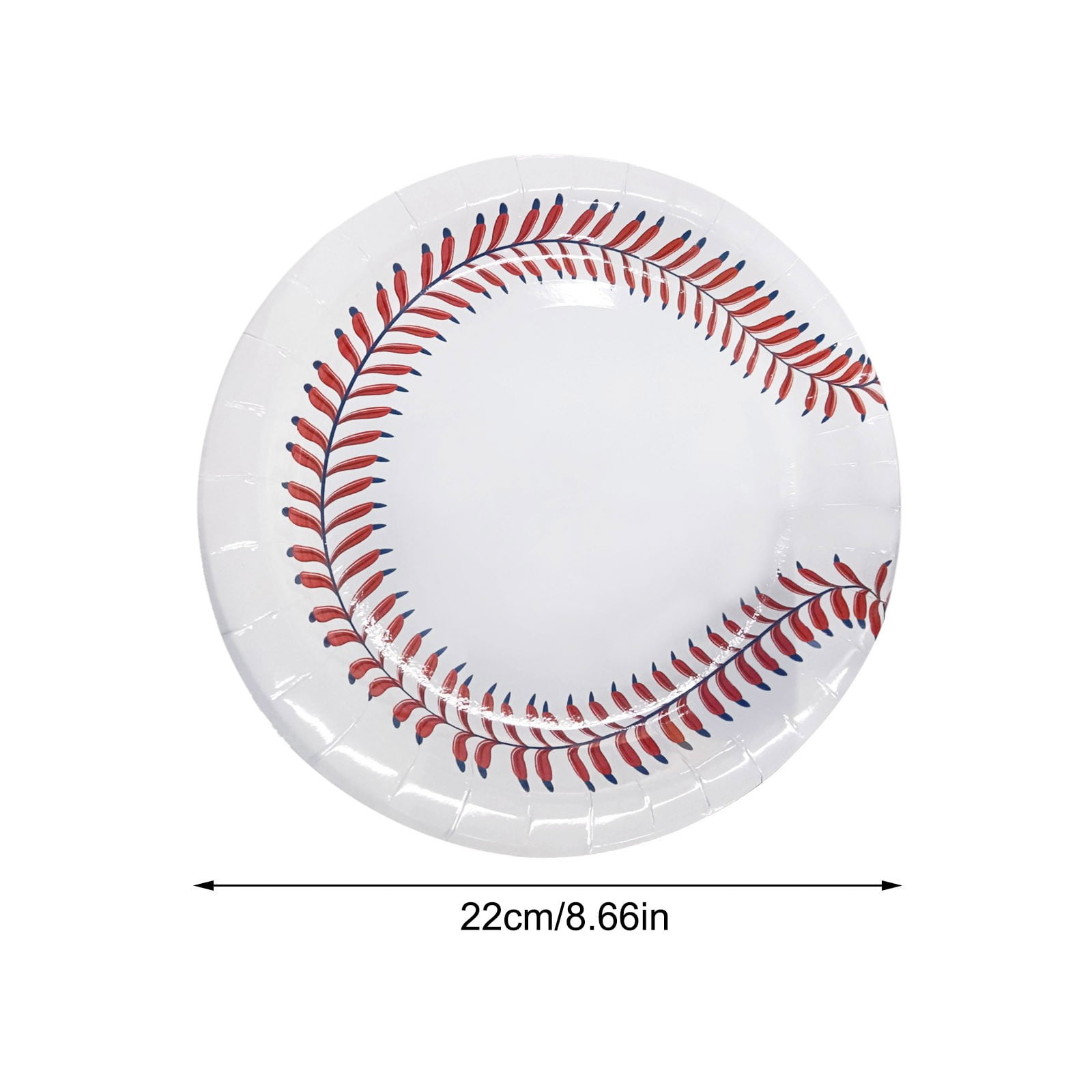 24X Disposable Dinner Plates Clearance! 24 Packs Baseball Plates 9 Inch ...