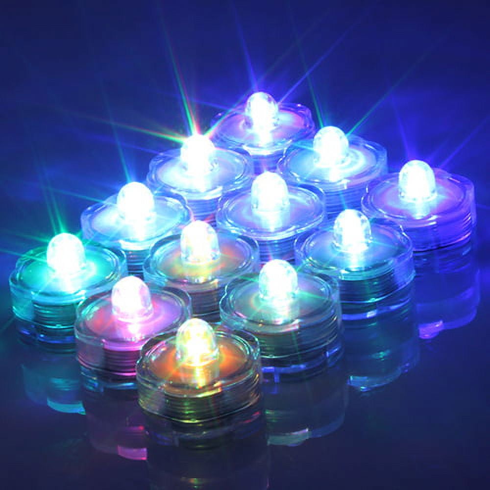 24X LED Submersible Wedding Centerpiece Waterproof Floral Vase Tea ...