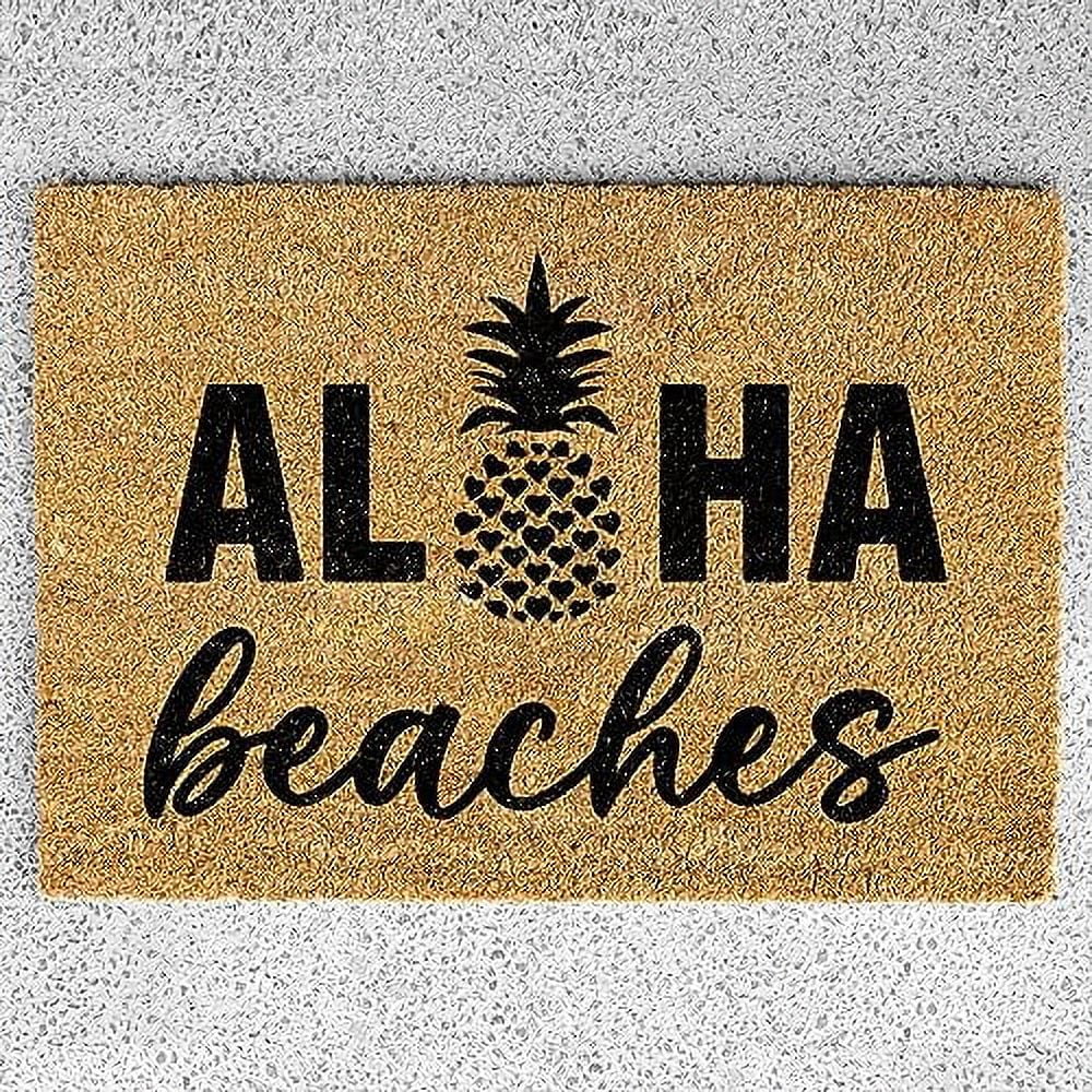 24X16 Inch Aloha Beaches Summer Doormat Funny Family Mat Welcome ...