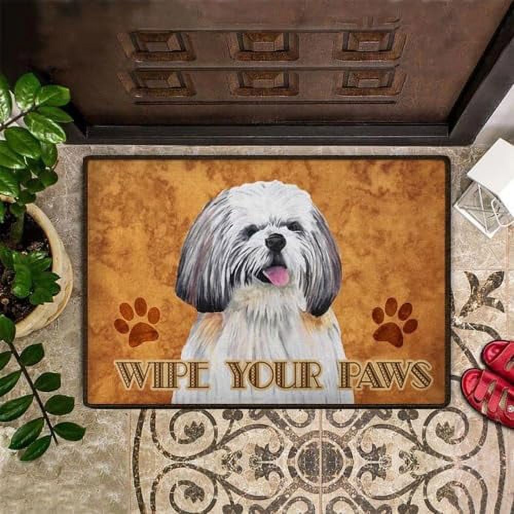 24X16 Inch Doormat for Indoor Outdoor Pet Dog Shih Tzu Doormat Printed ...